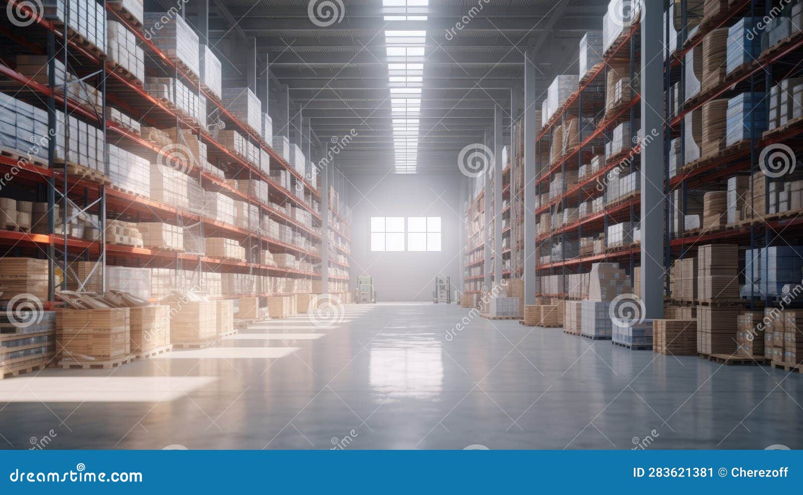 The Logistics Warehouse of the Future Stock Image - Image of storage ...