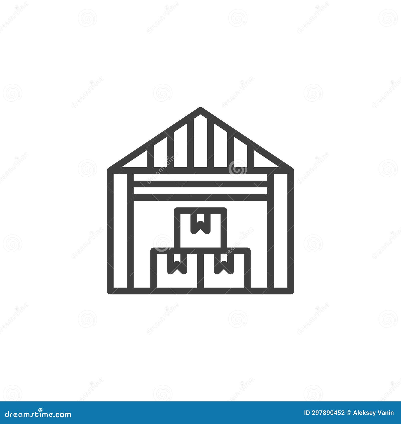 Logistics Warehouse Line Icon Stock Vector - Illustration of logo ...