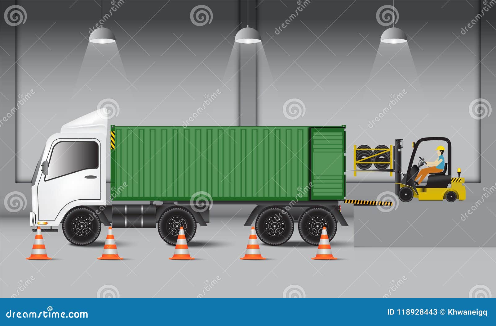 Loading Dock Hazards. Vector Illustration | CartoonDealer.com #245063362