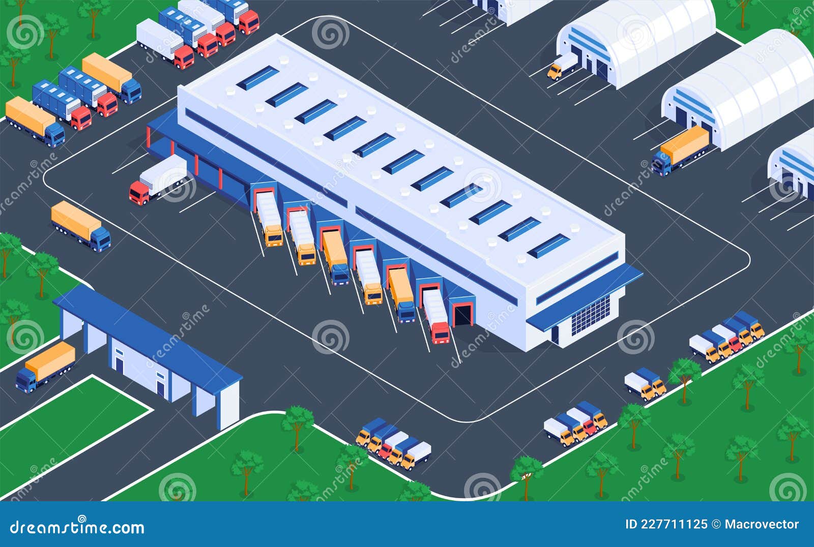 Logistics Warehousing Isometric View Stock Vector - Illustration of ...