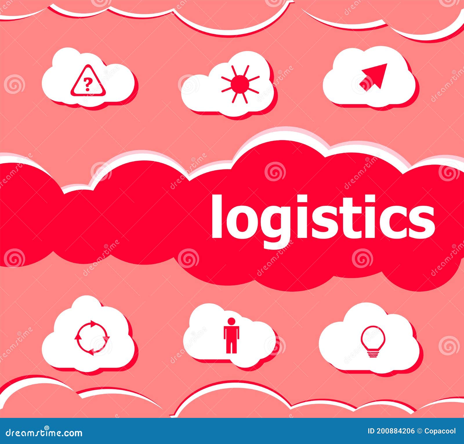 Logistics Word on Digital Screen. Business Concept Stock Illustration ...