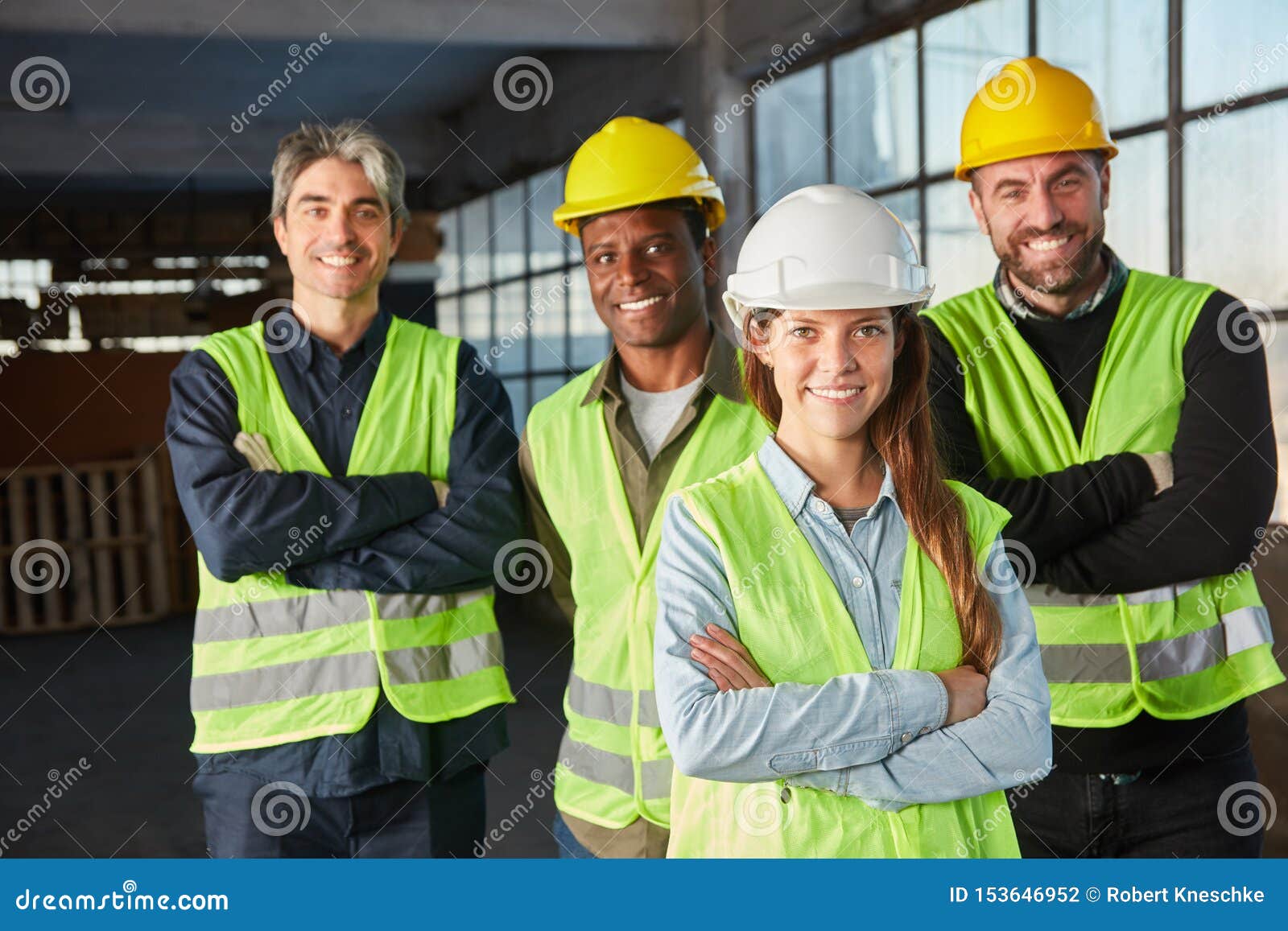 Logistics Team with Crossed Arms Stock Photo - Image of arms ...