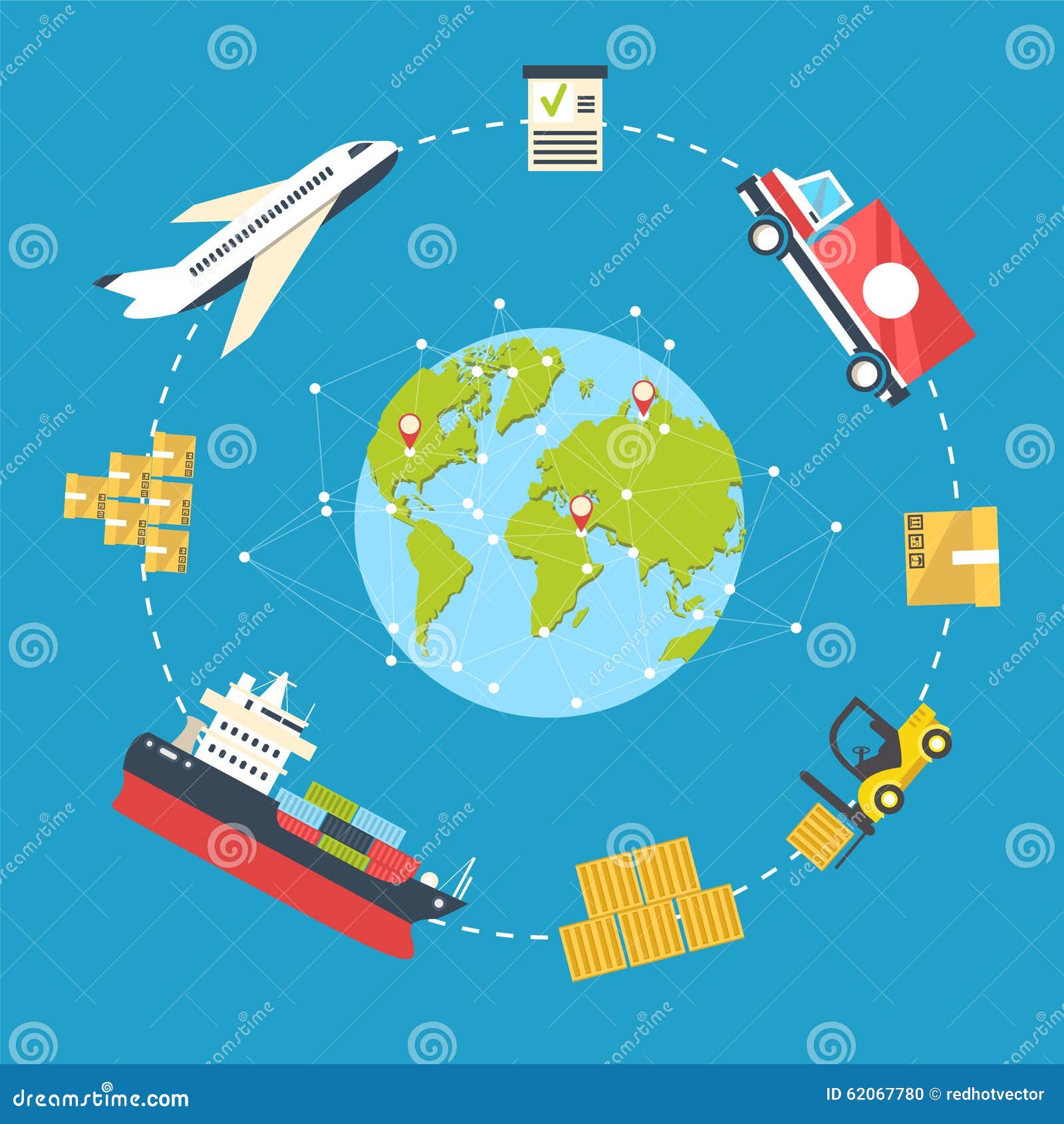 Logistik Infographics Konzept-Vektorillustration Vektor Abbildung ...