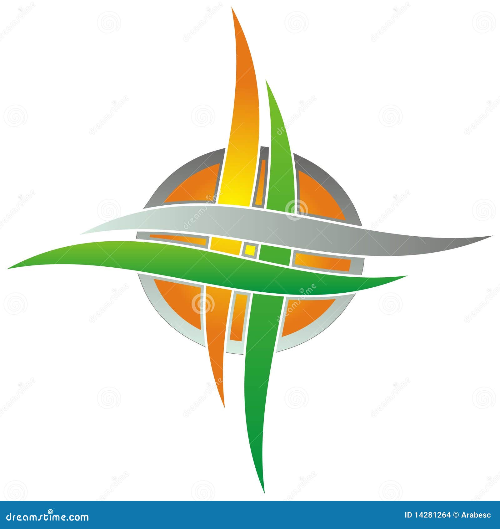 Logo stock vector. Illustration of shape, curve, color - 14281264