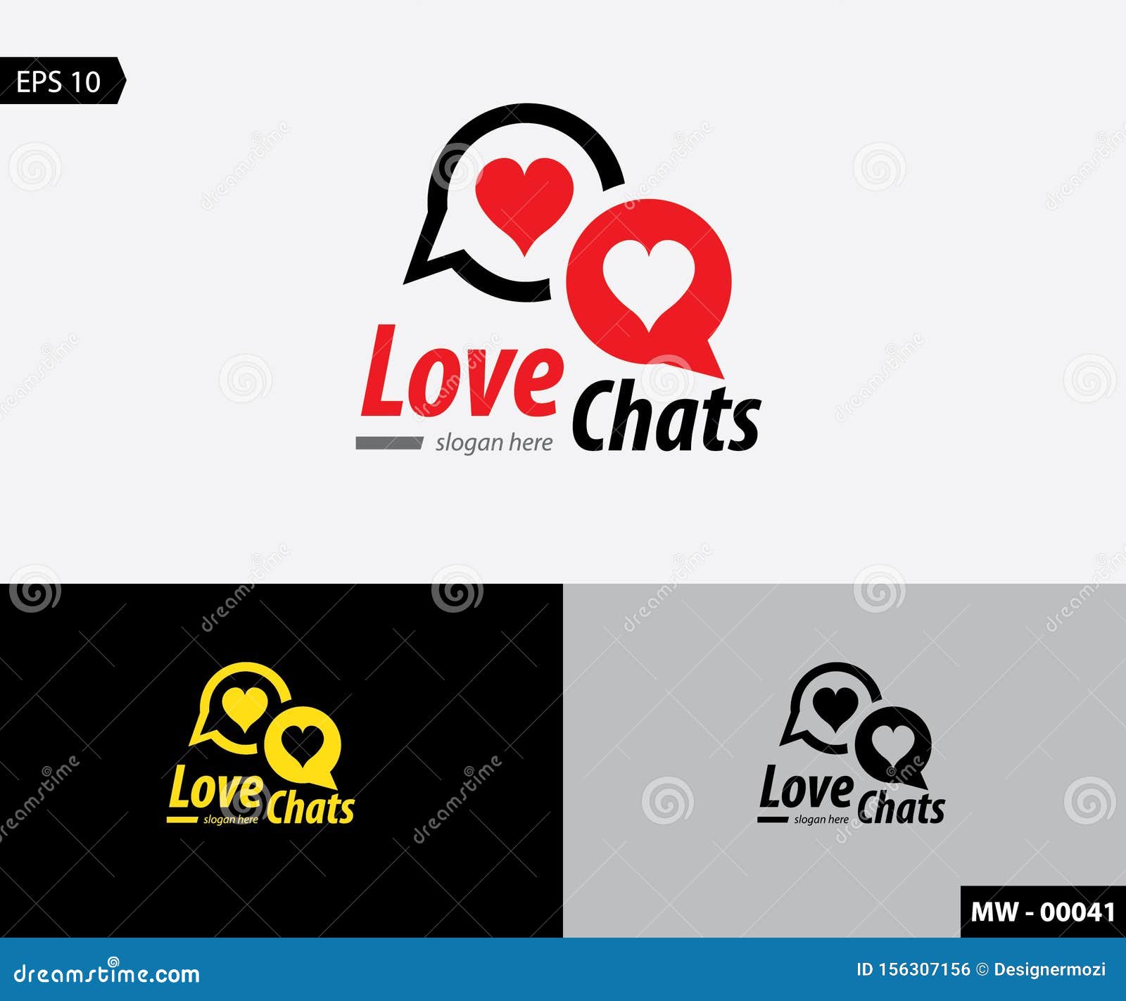 Vector Art - Love Chats Logo Stock Illustration - Illustration of ...