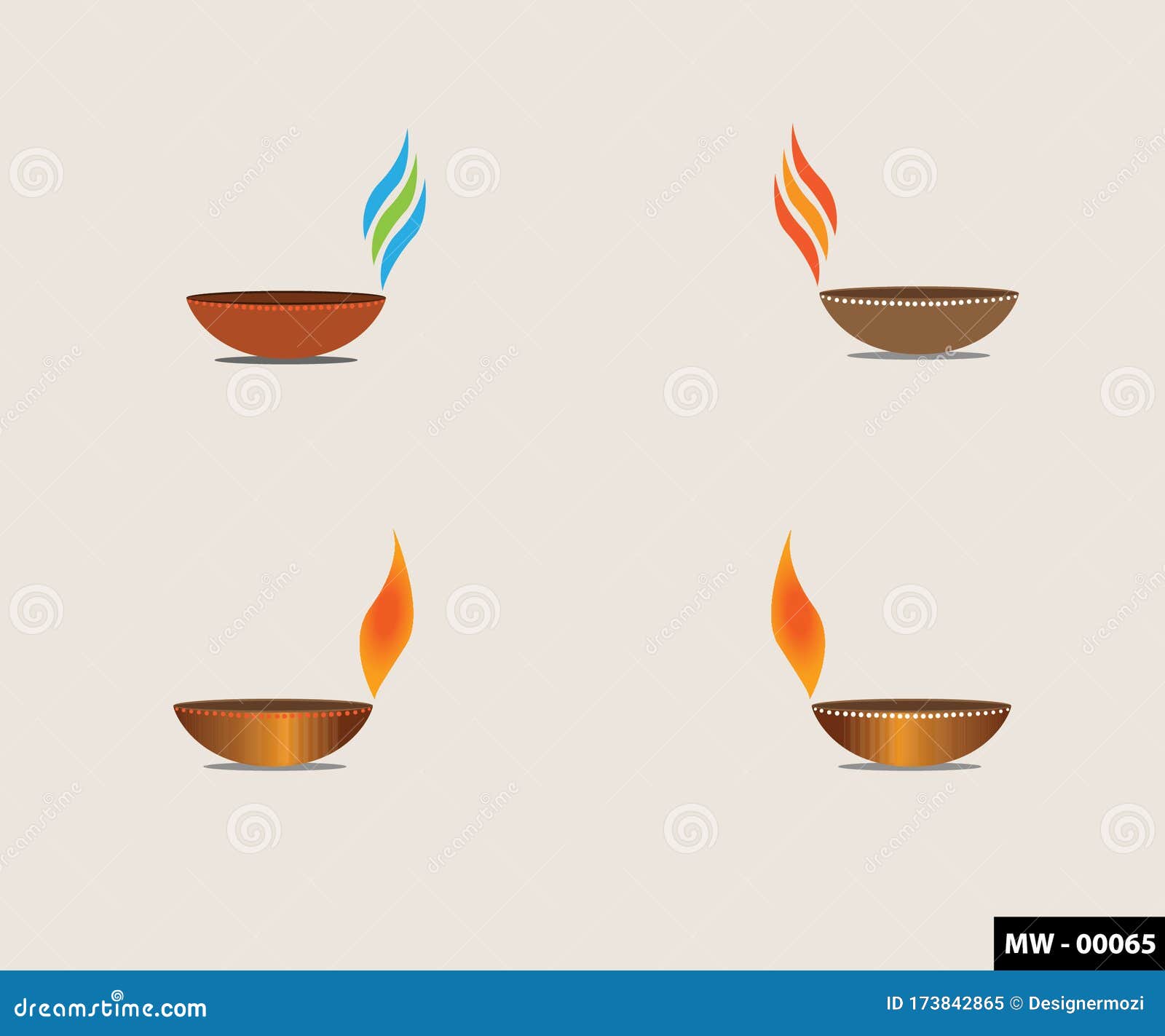 Diya - Deepak - Colorful Deepak Stock Vector - Illustration of diwali ...