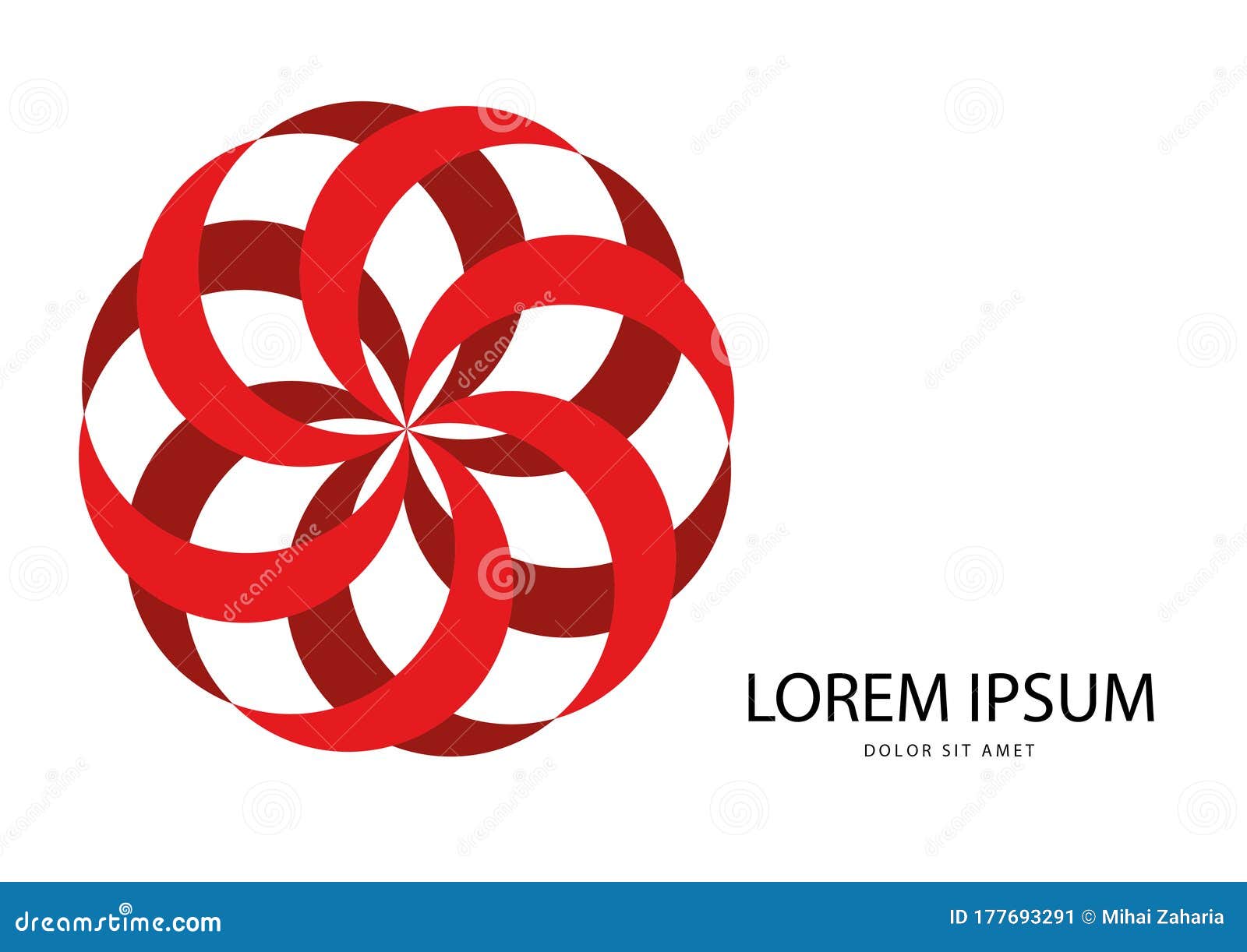 Abstract Red Vector Logo Isolated on White Illustration Stock Vector ...
