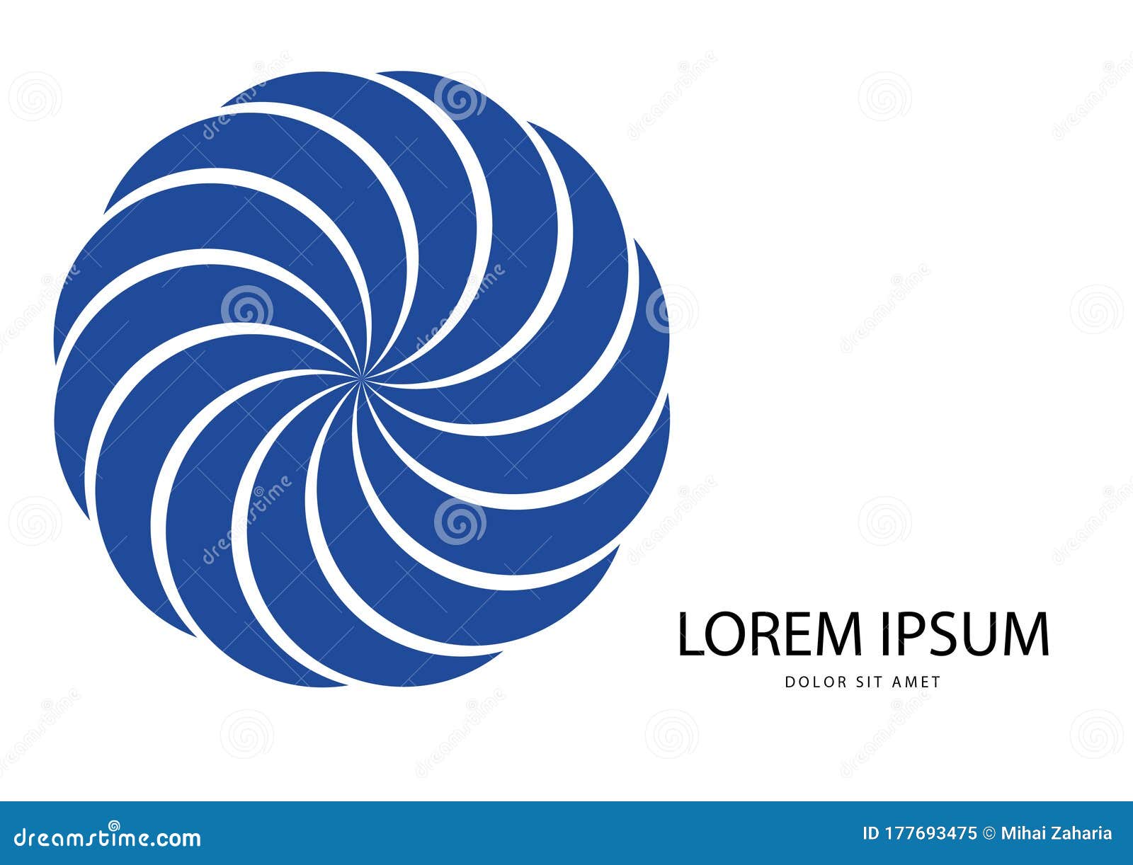 Abstract Blue Vector Logo Isolated on White Illustration Stock Vector ...