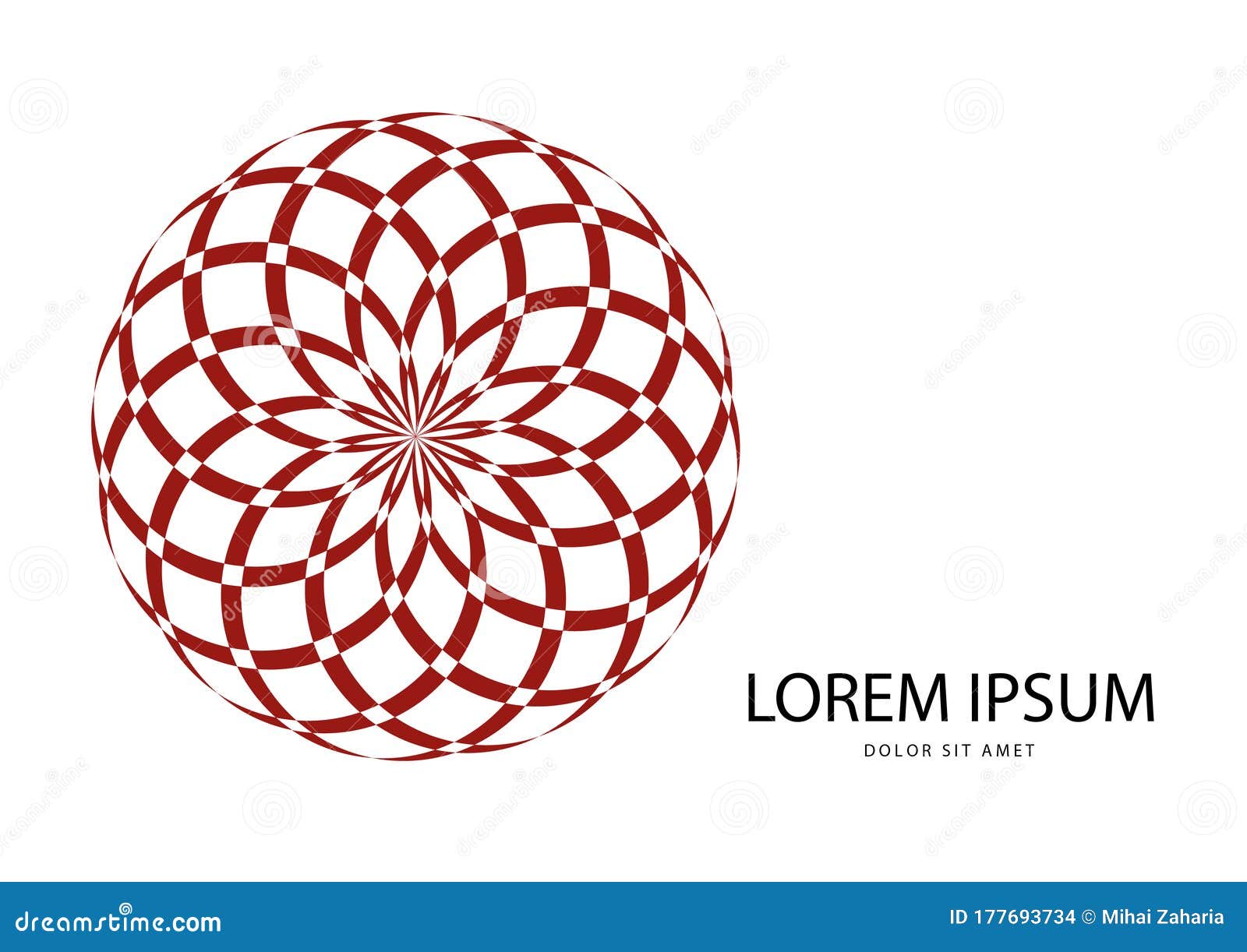 Abstract Red Vector Logo Isolated on White Illustration Stock Vector ...