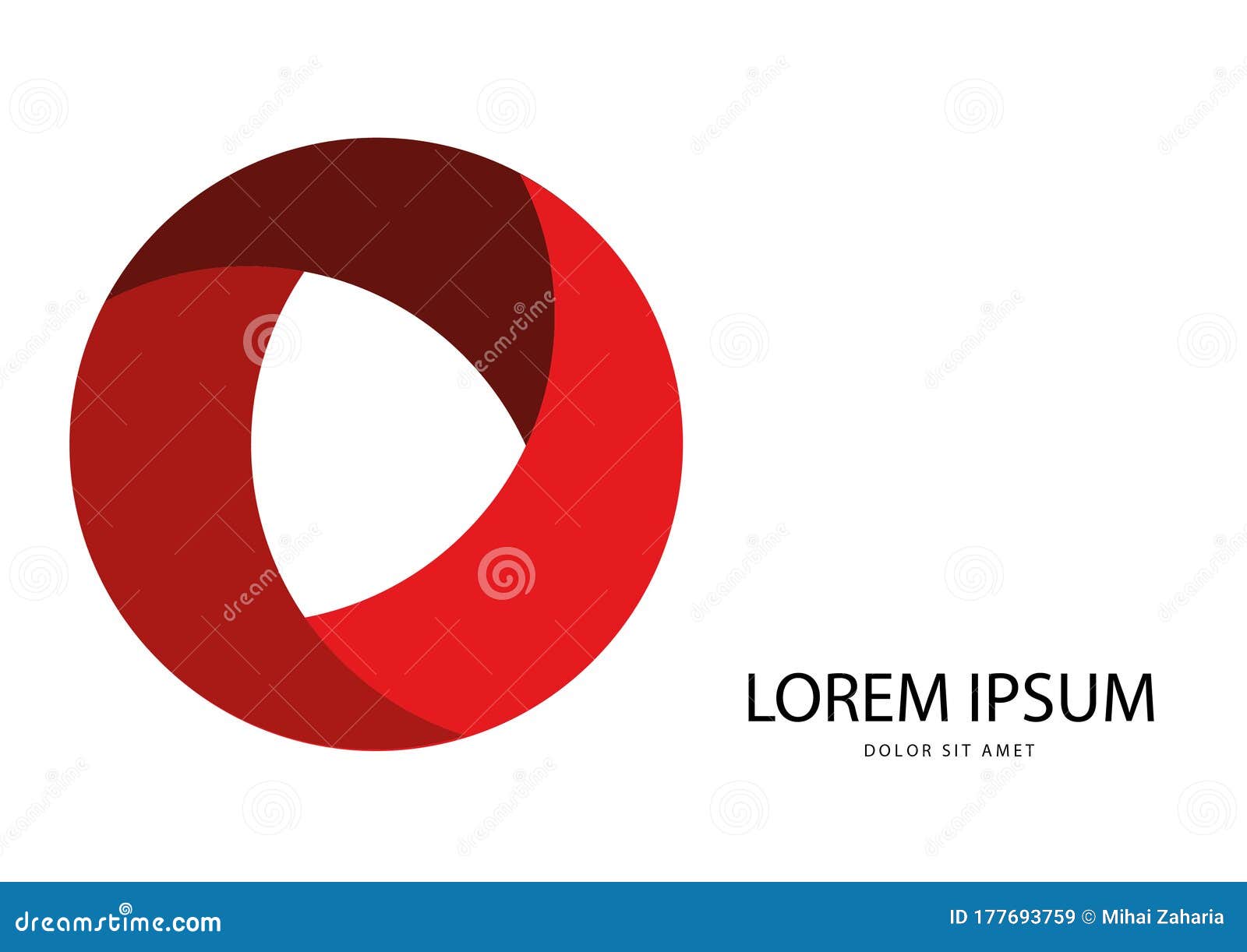 Abstract Red Vector Logo Isolated on White Illustration Stock Vector ...