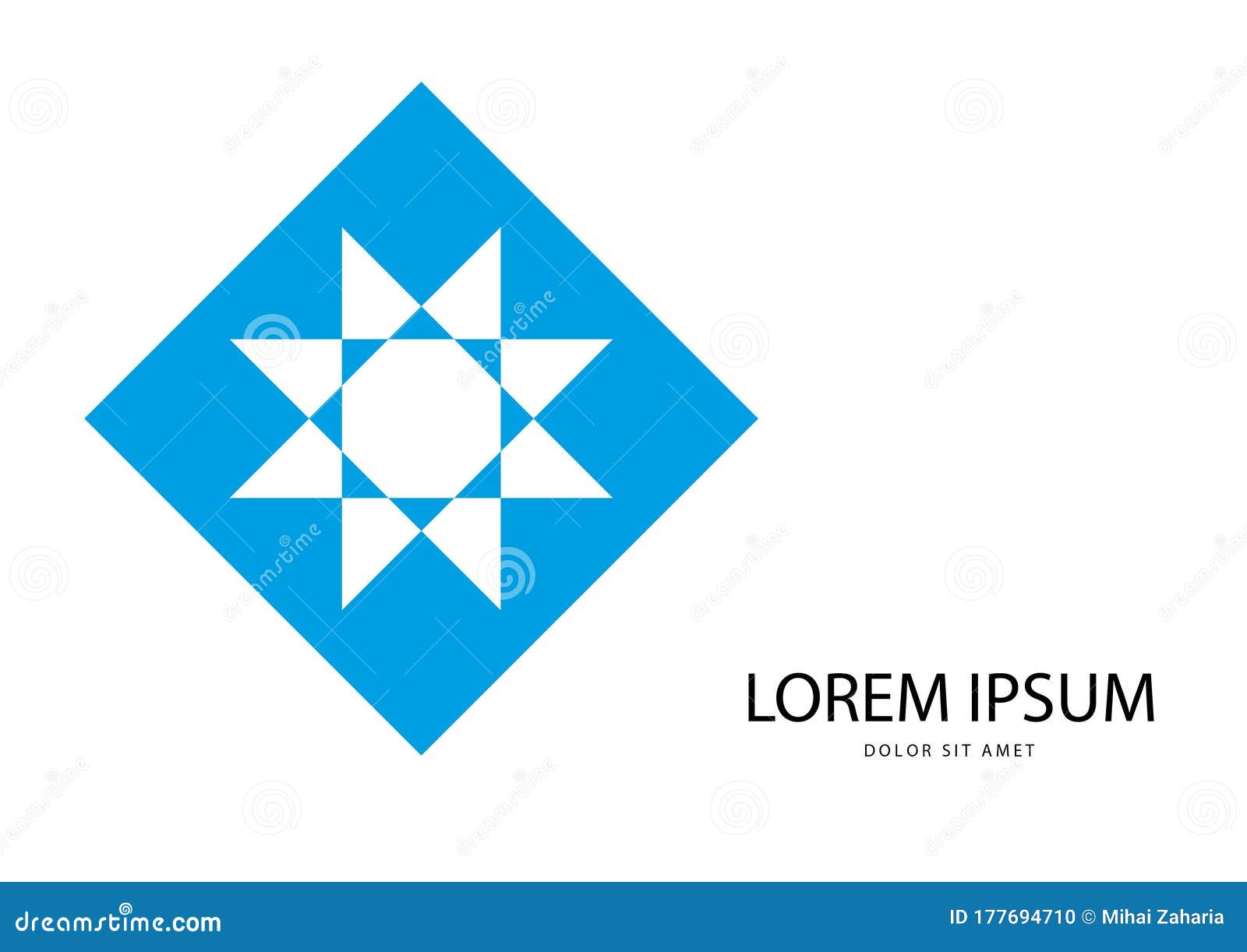 Abstract Blue Vector Logo Isolated on White Illustration Stock Vector ...