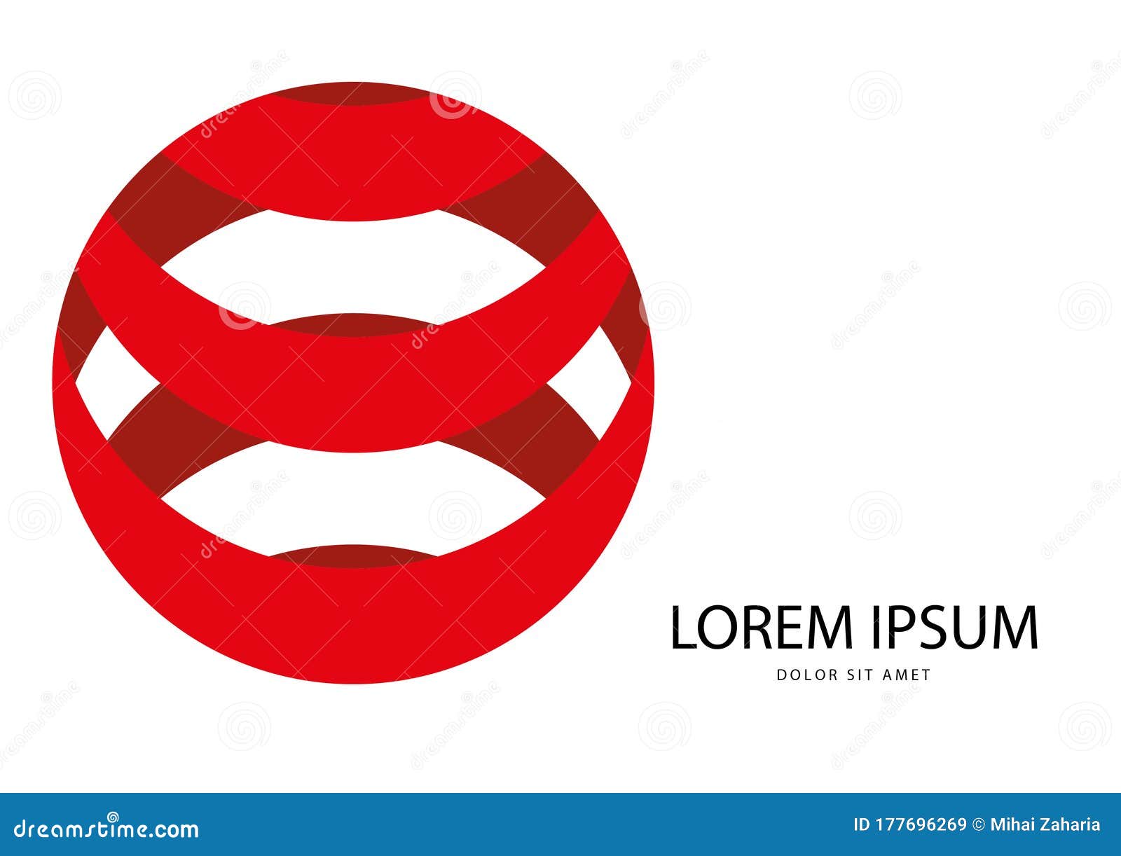 Abstract Red Vector Logo Isolated on White Illustration Stock Vector ...