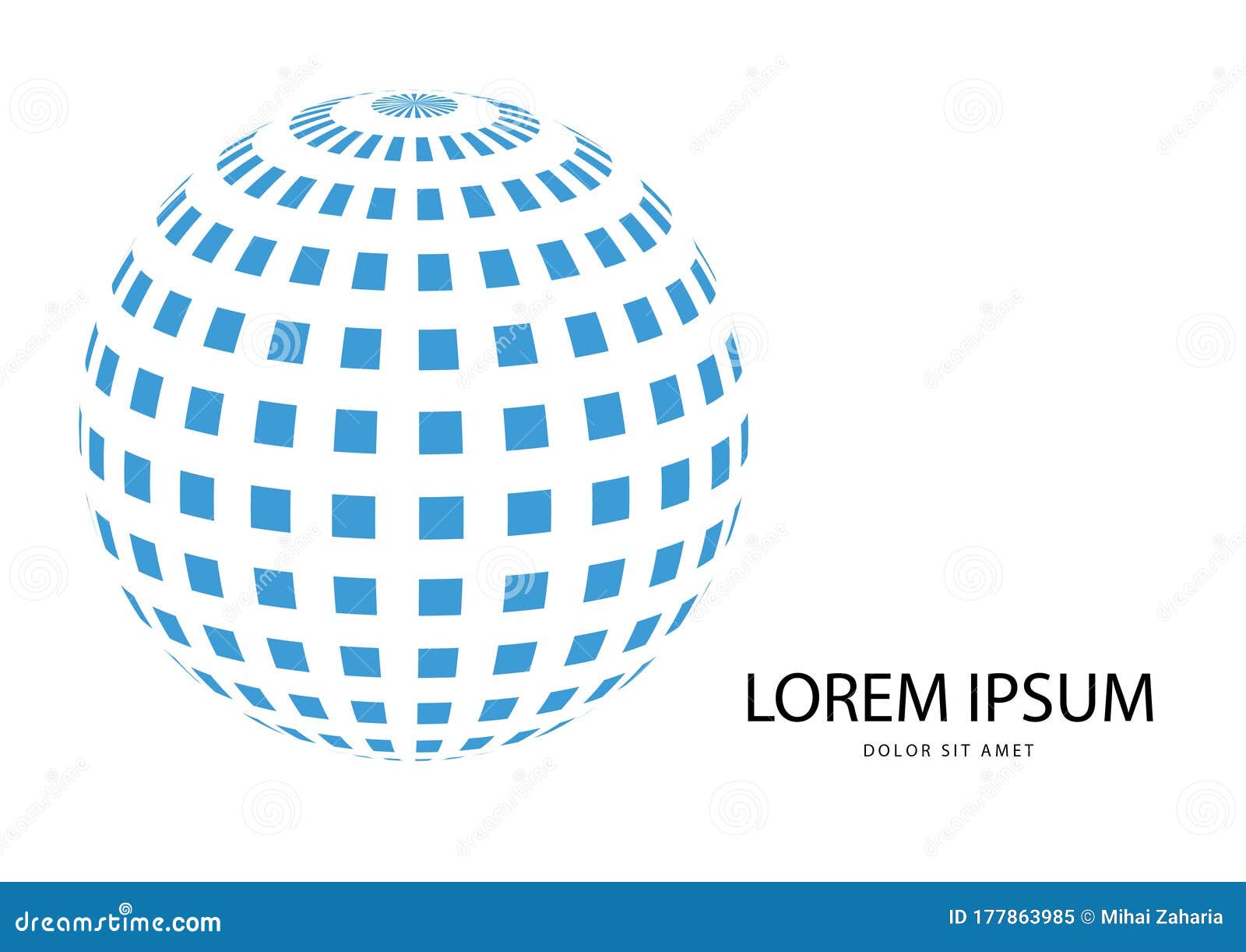 Abstract 3d Blue Vector Logo Isolated on White Illustration Stock ...