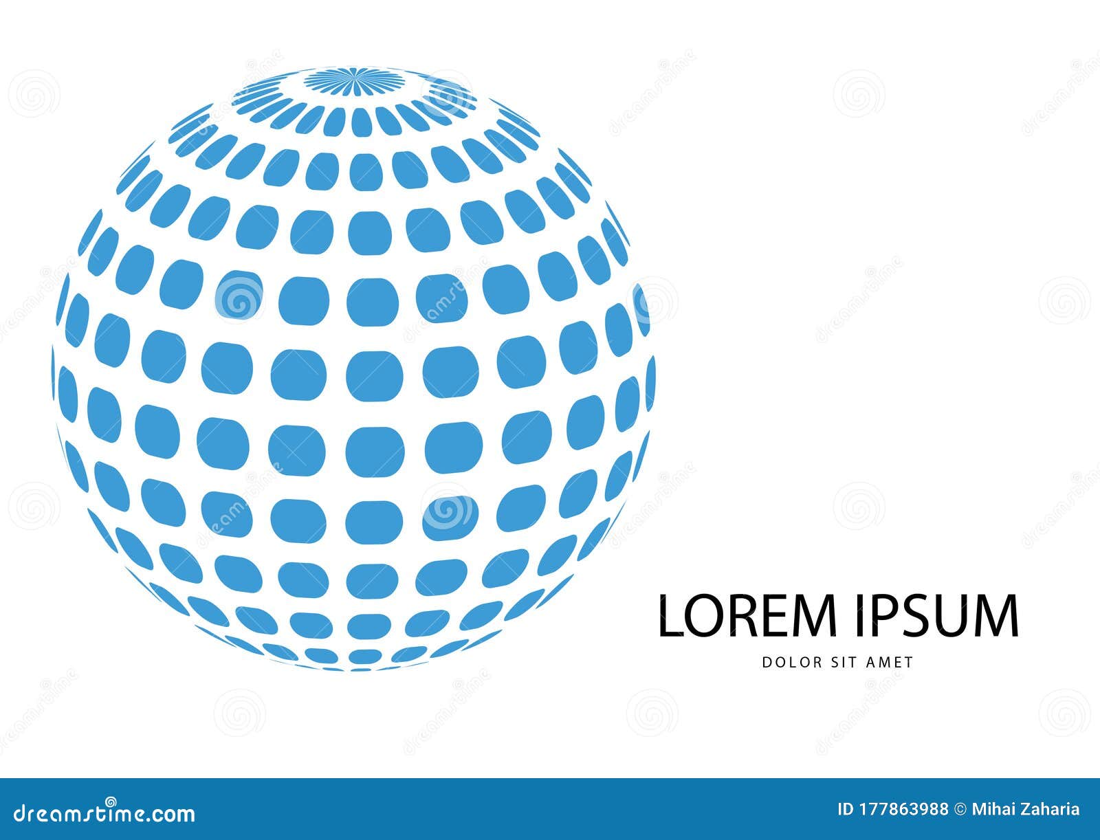 Abstract 3d Blue Vector Logo Isolated on White Illustration Stock ...