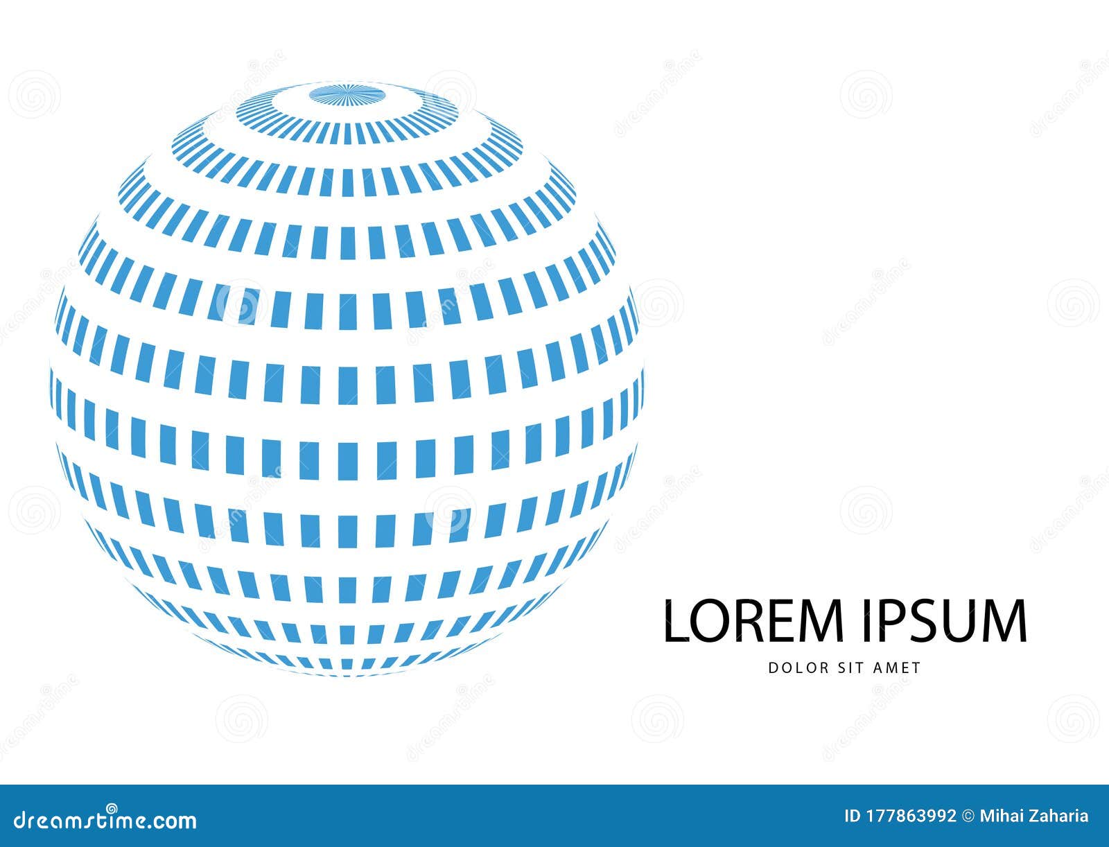 Abstract 3d Blue Vector Logo Isolated on White Illustration Stock ...