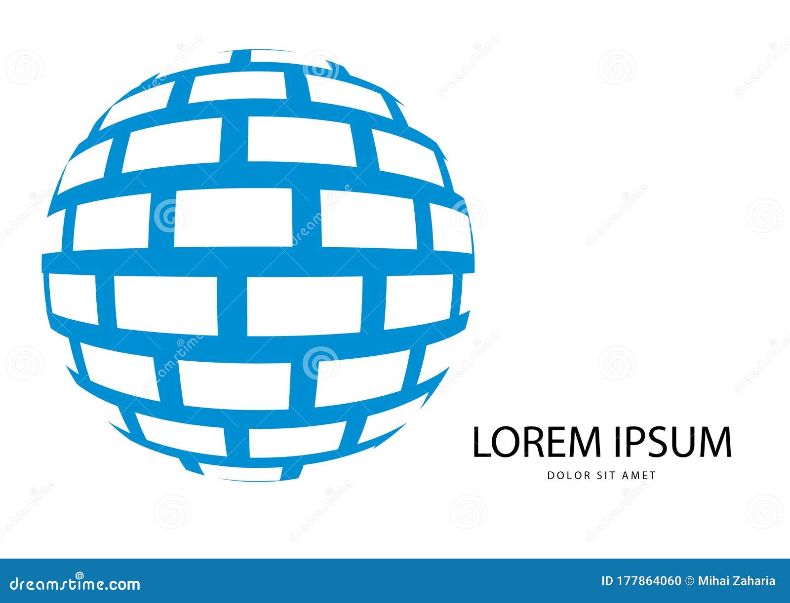 Abstract 3d Blue Vector Logo Isolated on White Illustration Stock ...