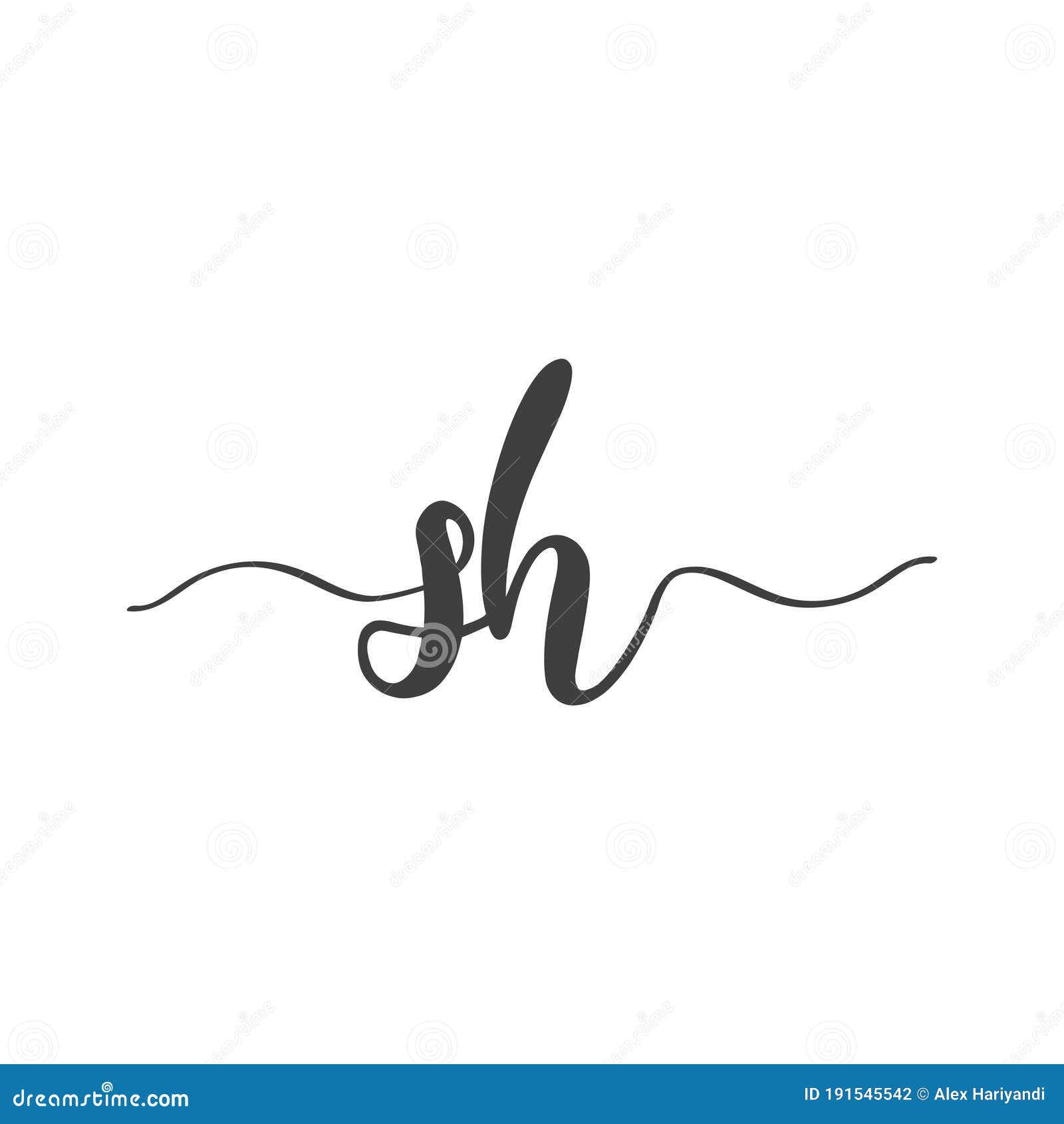 Initial Logo Sh Vector. Simple Logo Modern Style Stock Vector ...