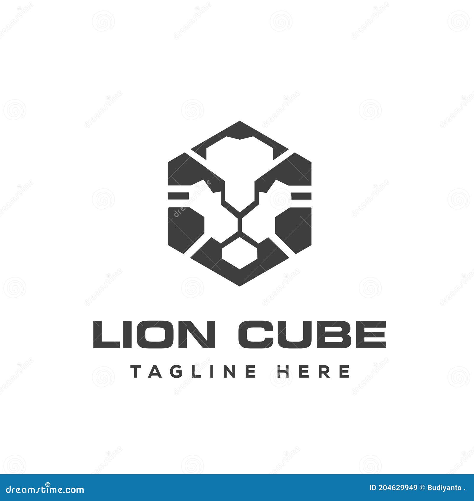 Hexagon Hive Lion Stones Logo Stock Vector - Illustration of icon ...
