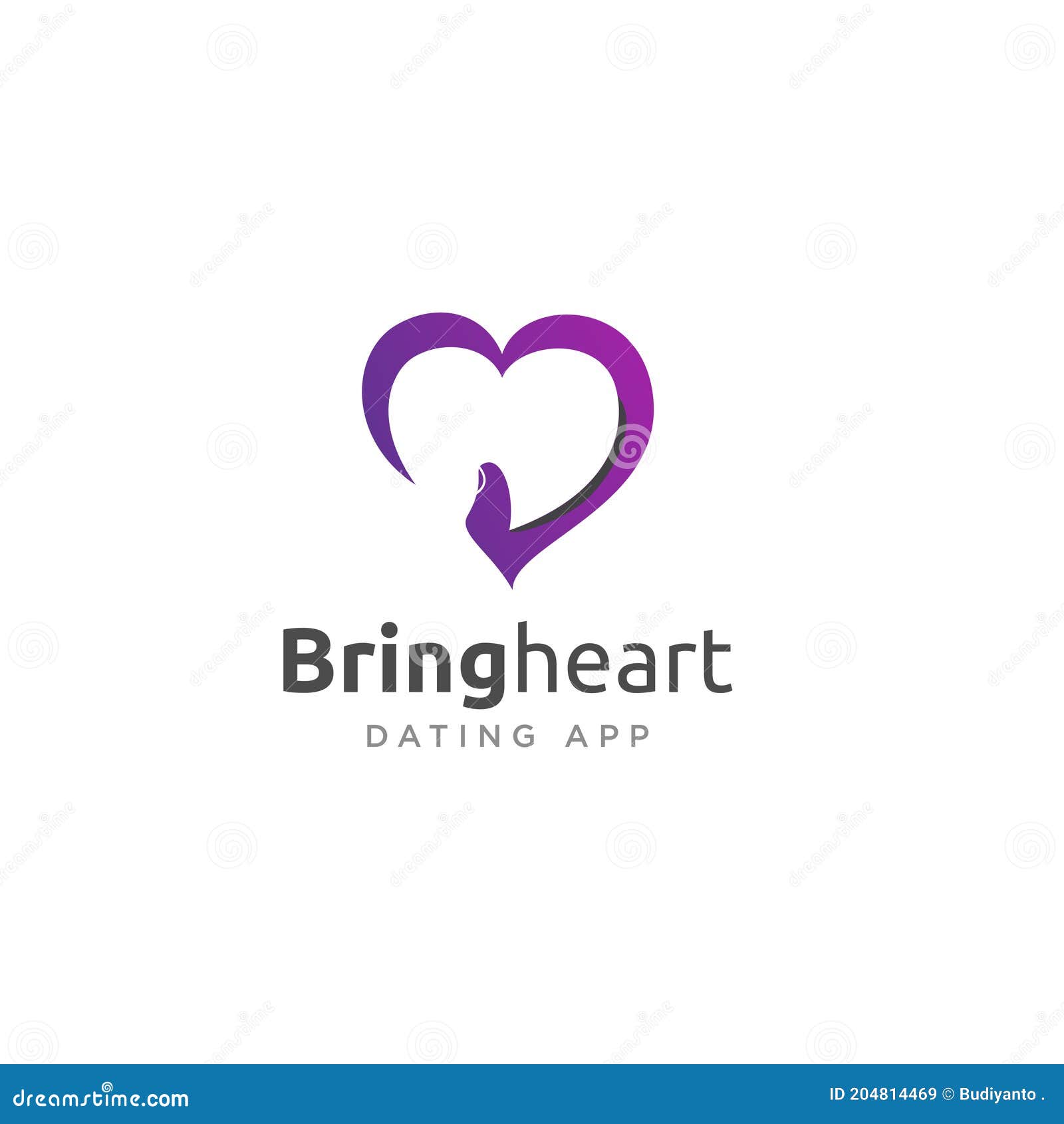 Bring Heart Dating APP Logo Stock Vector - Illustration of bring, human ...