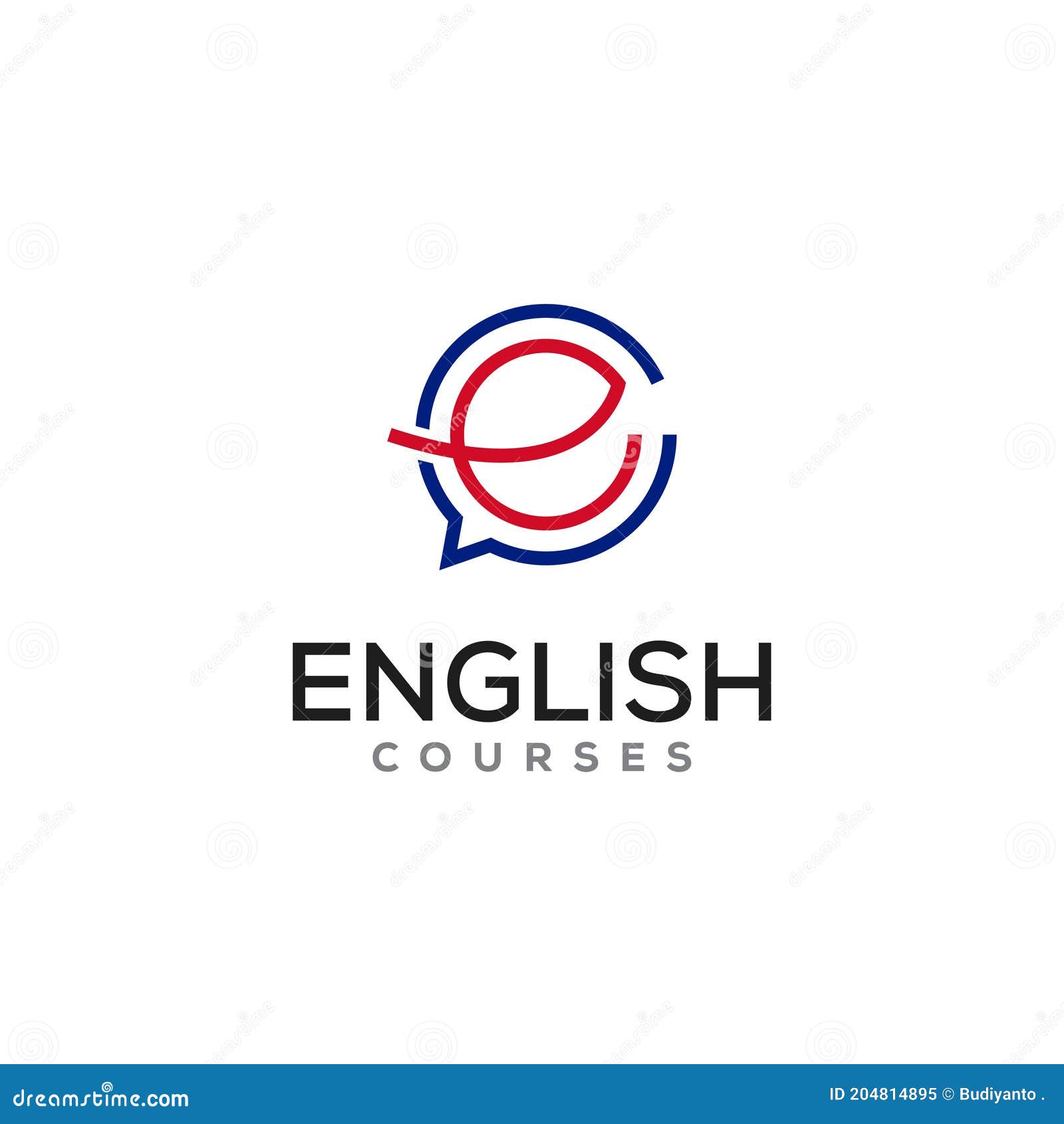 Abstract Logo for English Courses Online Stock Vector - Illustration of ...