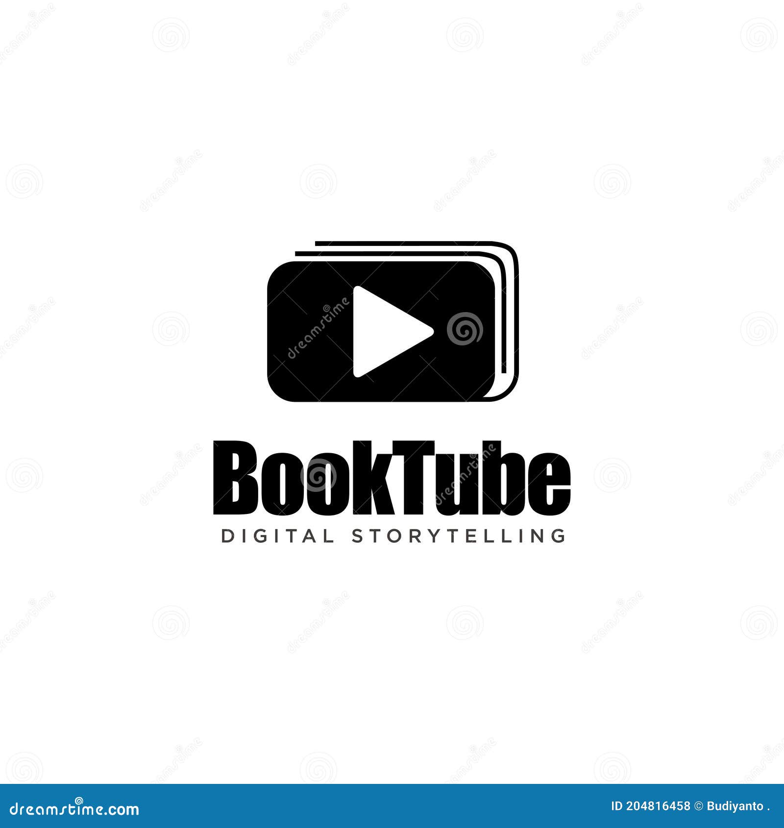 Innovative Video Tutoring Platform BookTube Logo Stock Vector ...