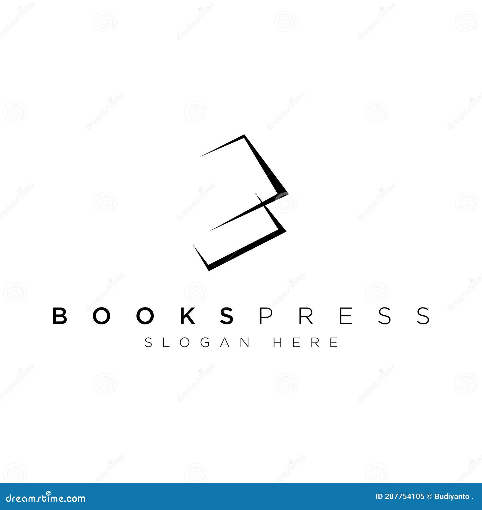 Abstract Books Press Logo with Sophisticate Style Stock Vector ...