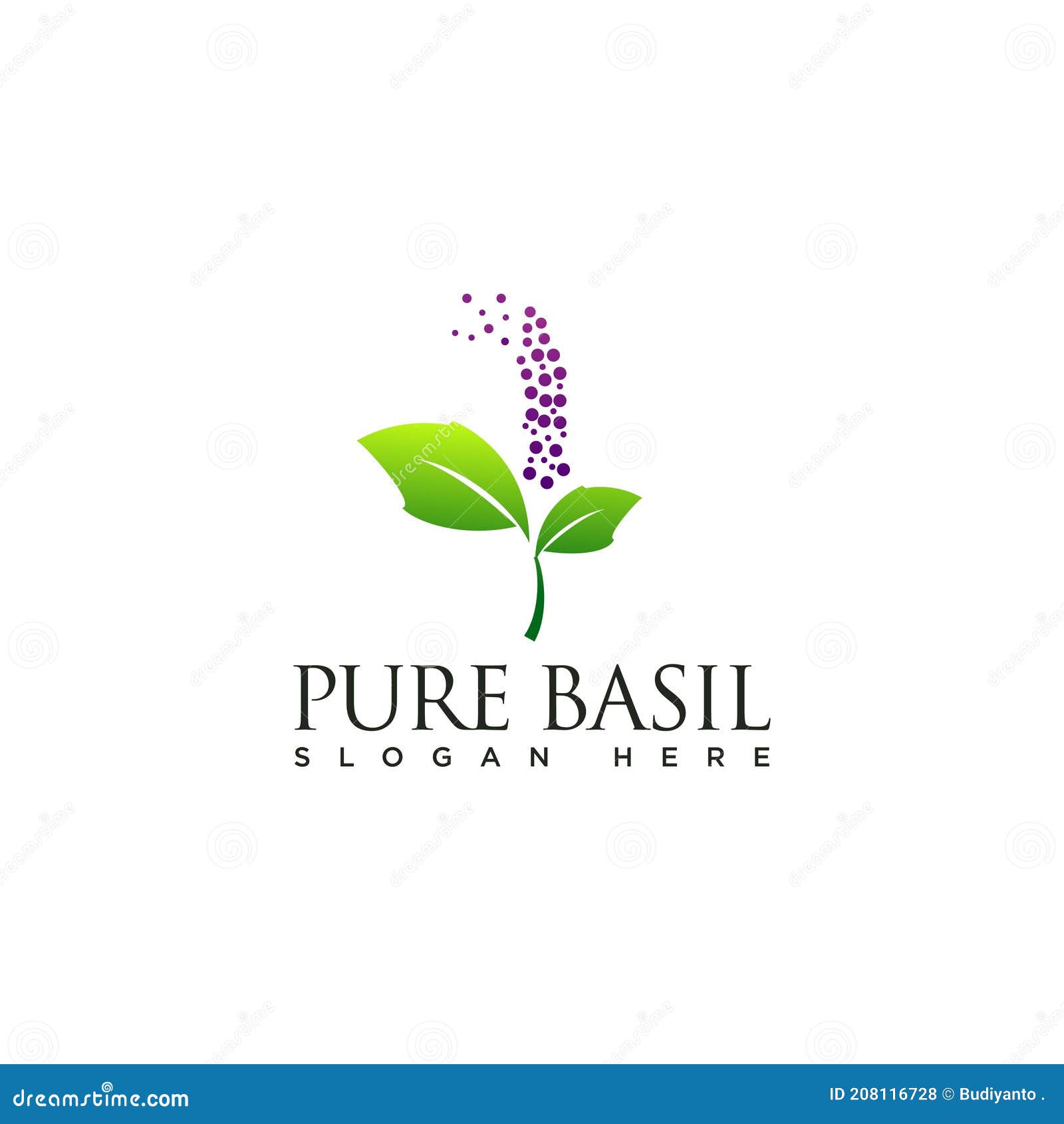 Shine Holy Basil Logo Vektor Stock Vector - Illustration of nature ...