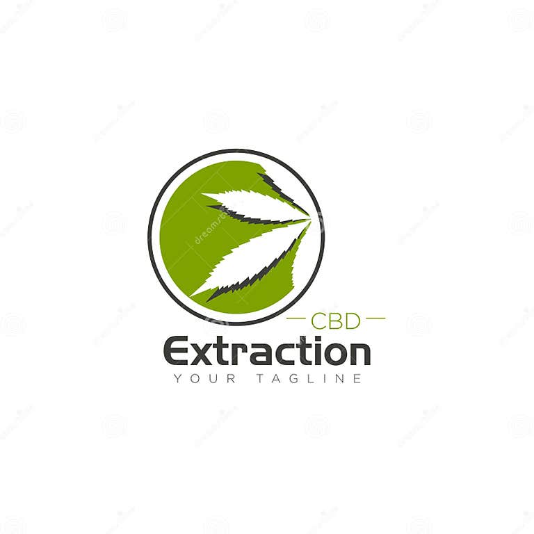 Logo CBD Extraction Negative Space and Shades Cannabis Leaf Vector ...