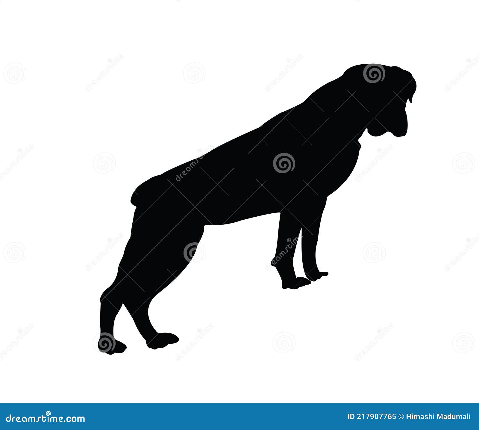 Black Dog Vector Image White Background Stock Vector - Illustration of ...