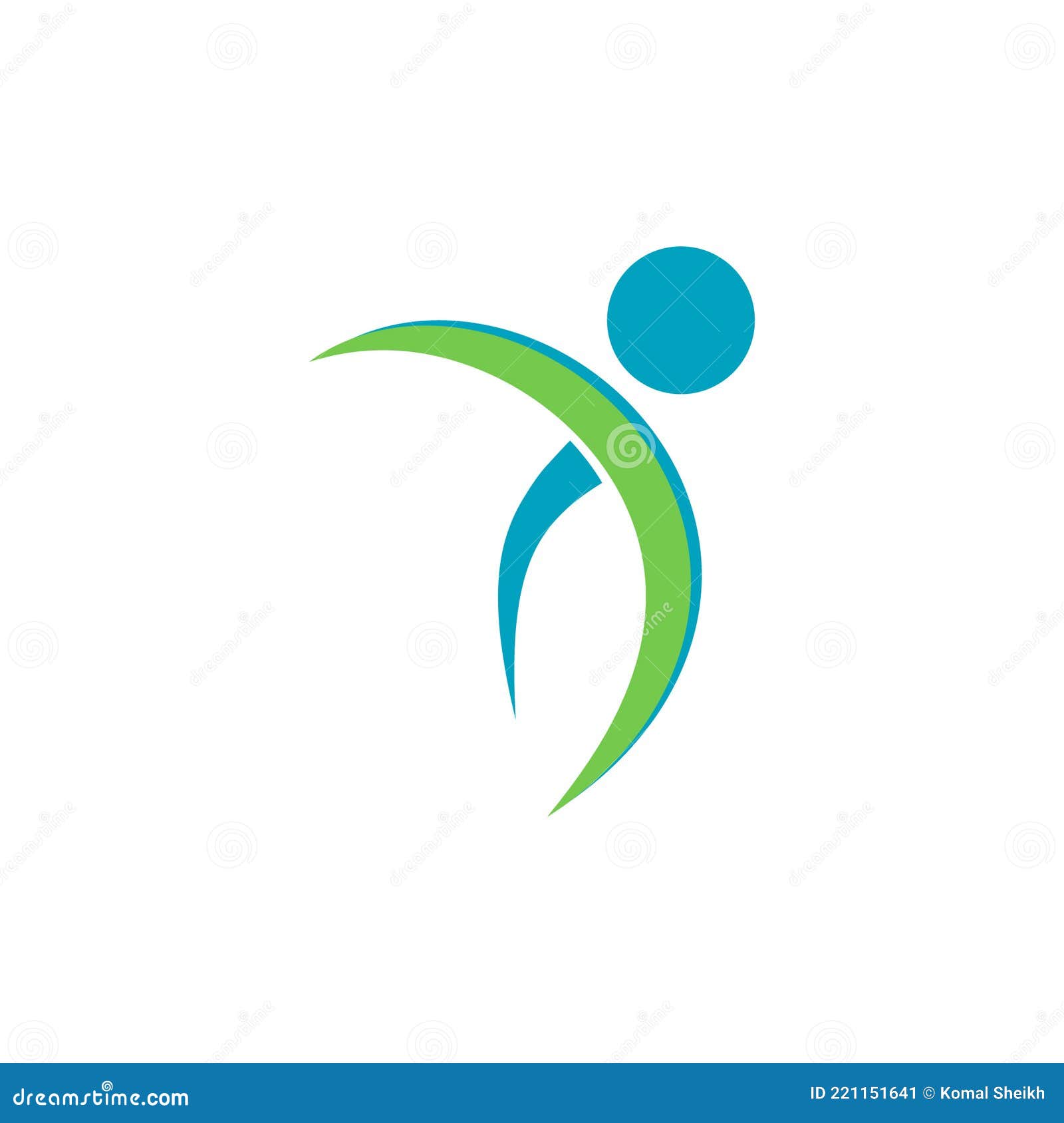 Simple Minimal Flat Healthcare Logo Men Silhouette Illustration Stock ...