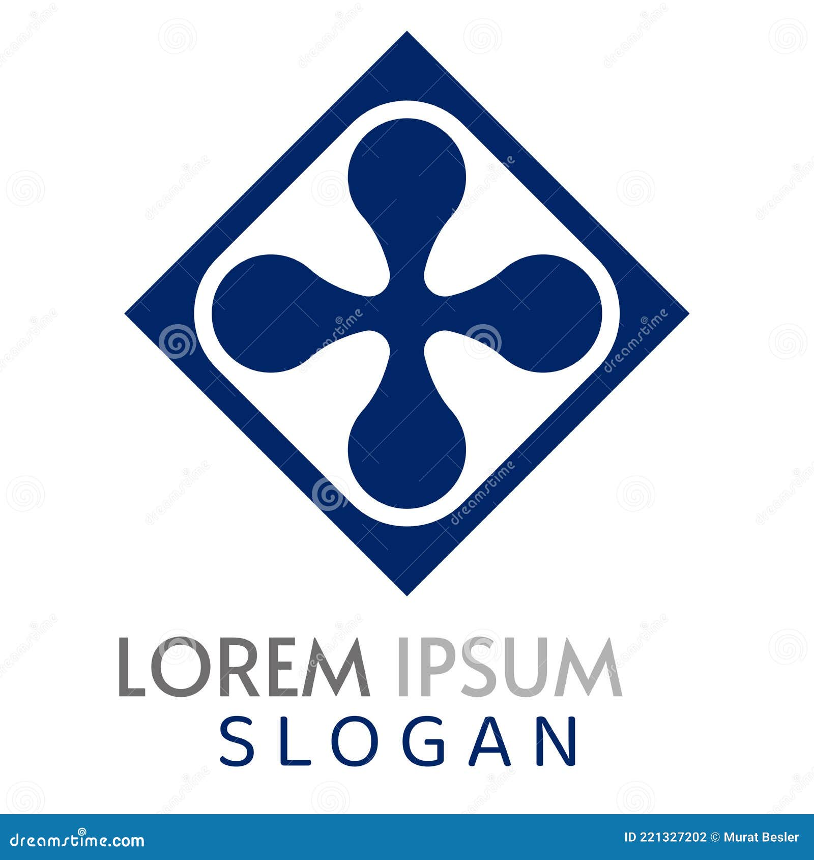 A Blue Modern Icon Design. Clover. Stock Vector - Illustration of ...