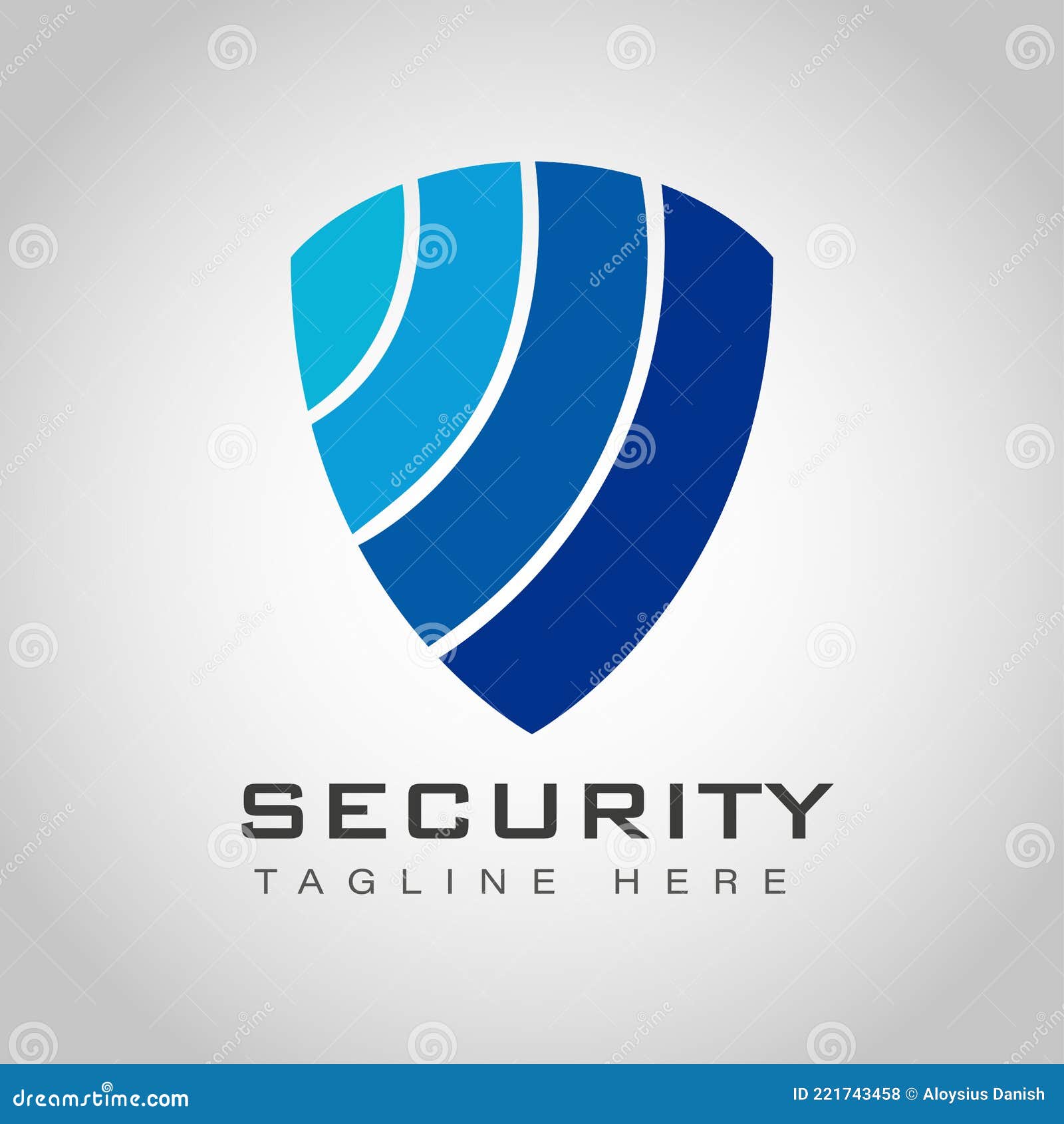 Blue Shield Vector Logo Design Stock Vector - Illustration of icon ...