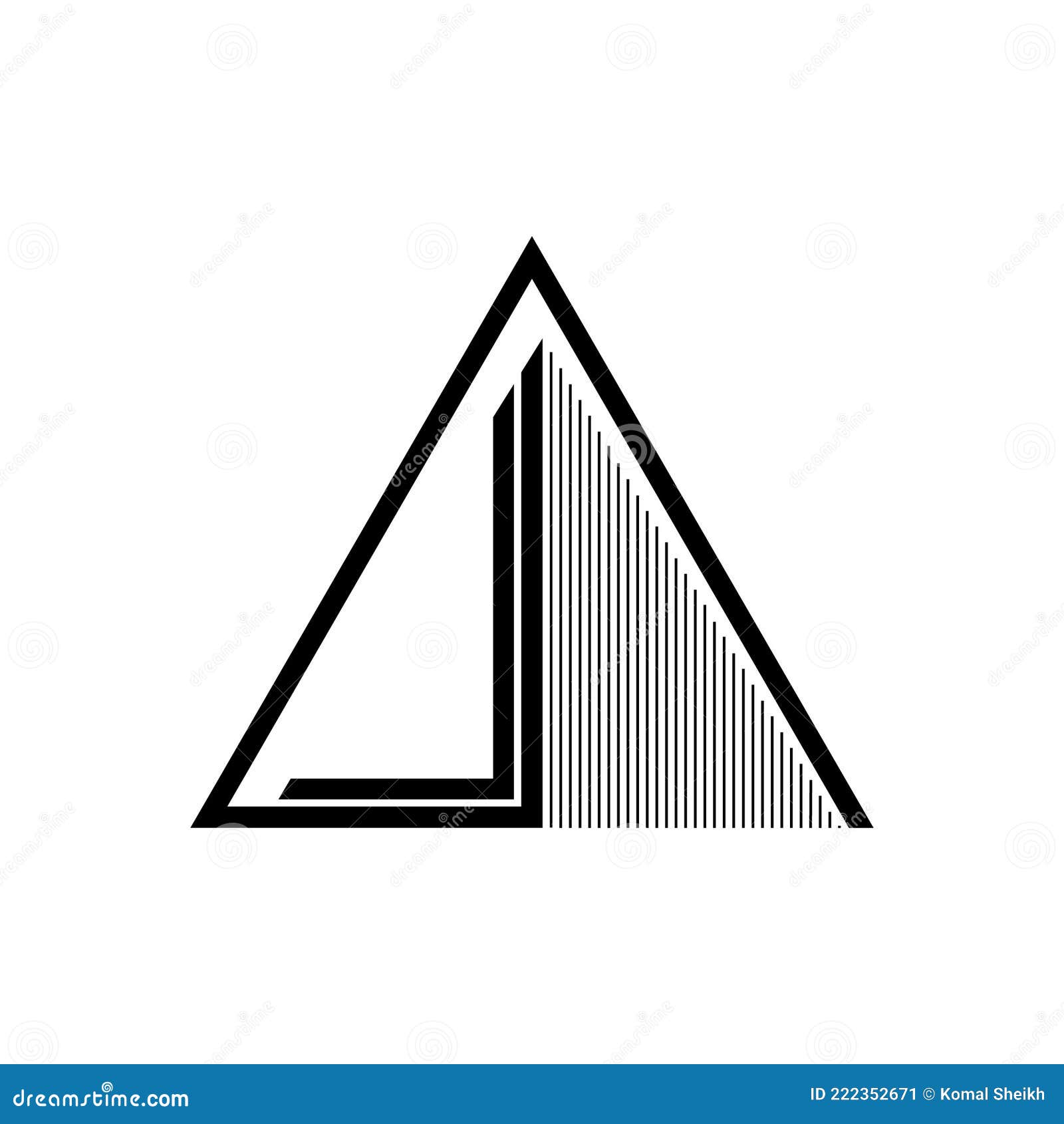 Simple Minimal Logo Triangle Shape Icon Illustration Simple Flat Art ...