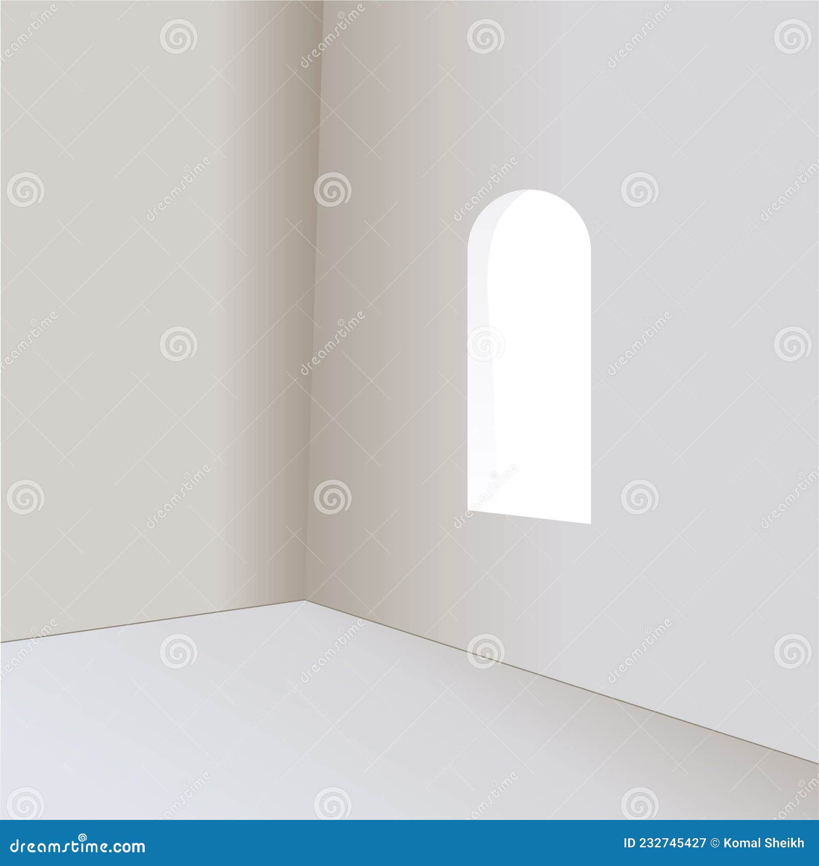 Wall Corner Illustration Empty Room Design Background Vector Art Stock ...