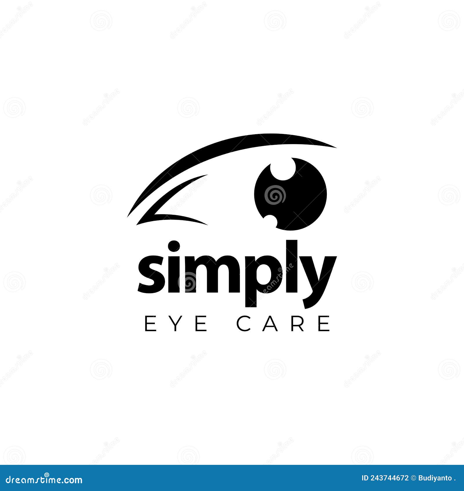 Simply Eye Care Logo, Scratch the Base of the Eye and Eyeball Vector ...