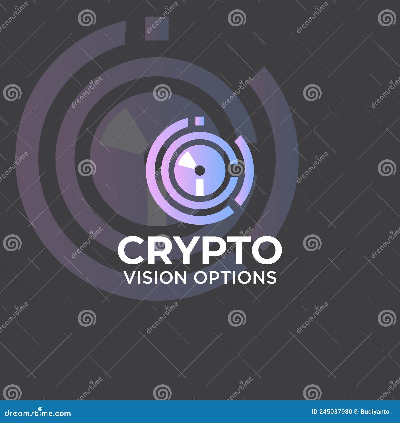Crypto Vision Options Logo, Creative Digital Eye Vector Stock Vector ...