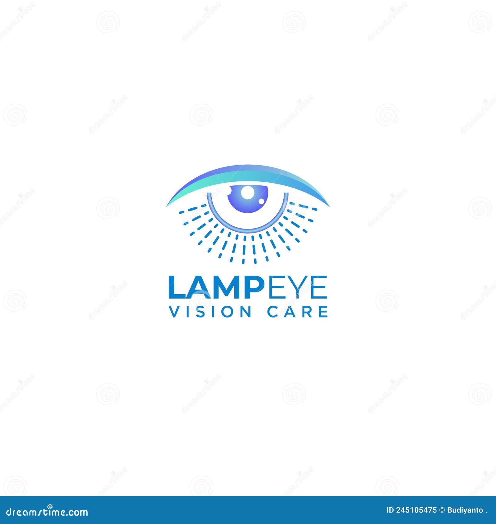 Lamp Eye Vision Care Logo, Abstract Lamp with Focus Eye Vector Stock ...