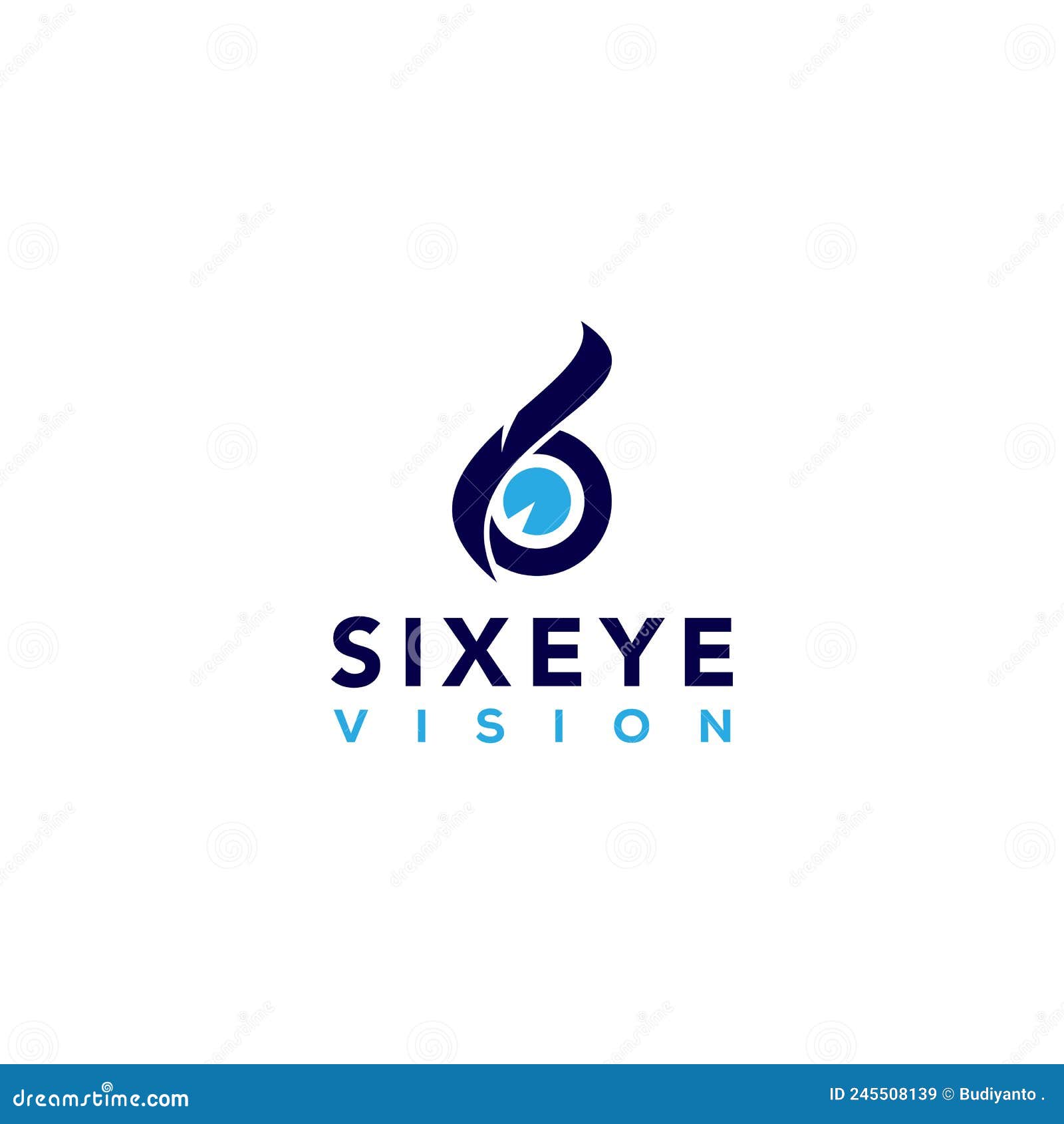 Six Eye Vision Logo, Creative Eyeball and Eyebrow To Be Number 6 Vector ...