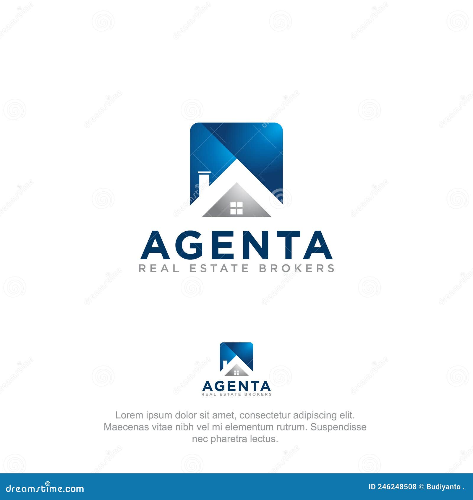 Agenta Real Estate Brokers Logo, Geometry Building and Negative Space ...