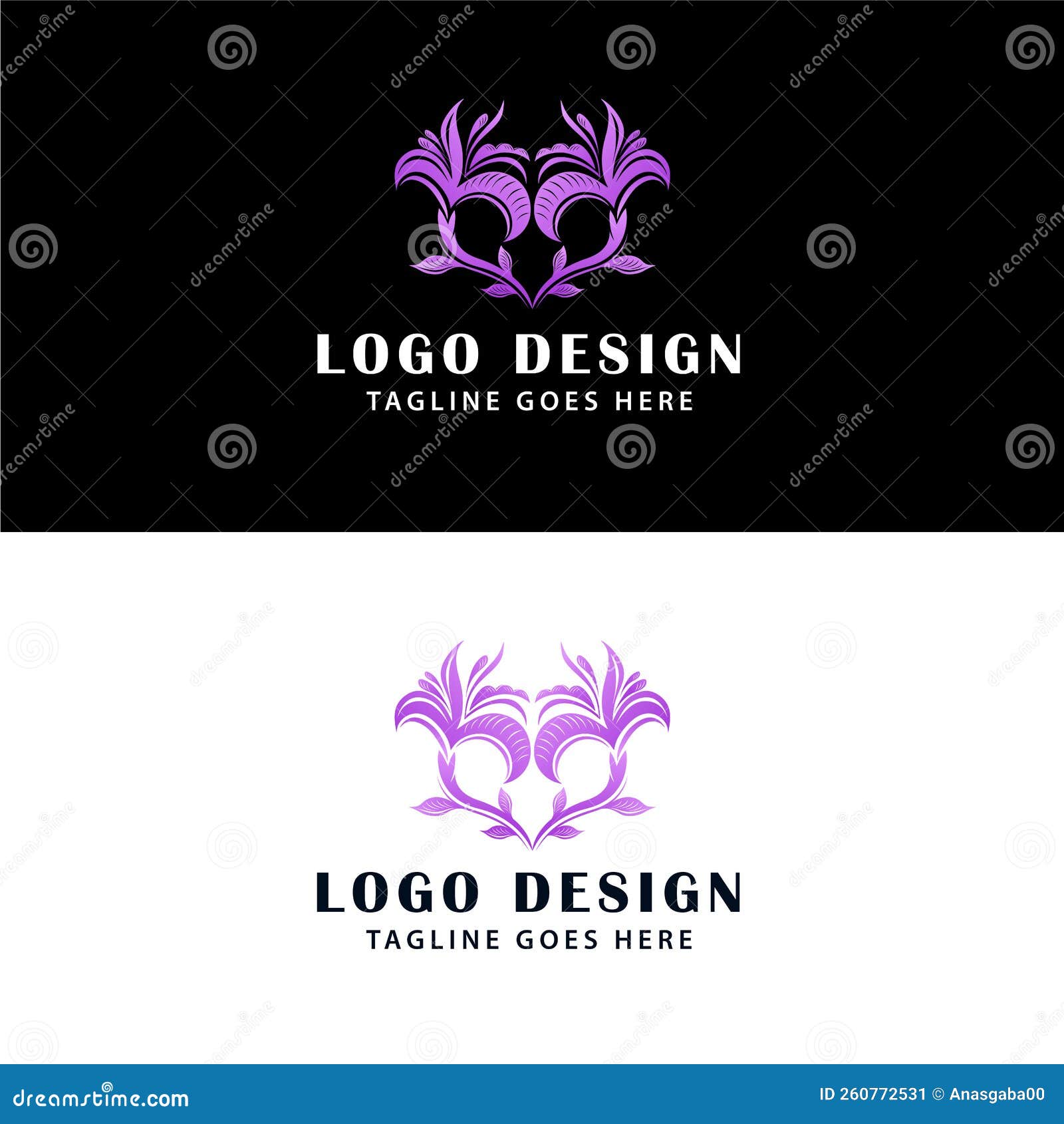 Heart Shape Lilies Logo Design Stock Vector - Illustration of nature ...