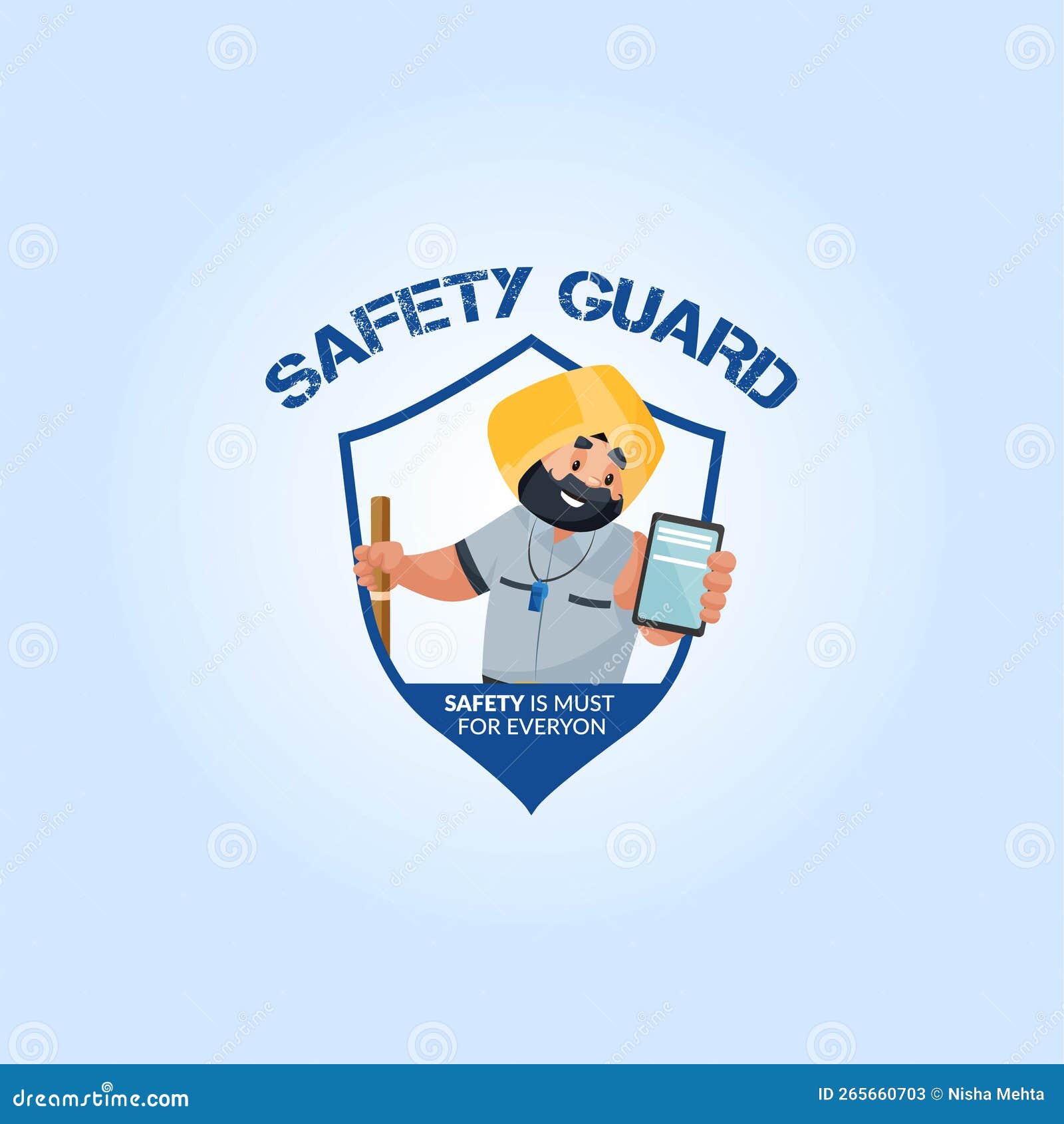 Safety Guard Vector Mascot Logo Stock Vector - Illustration of mark ...