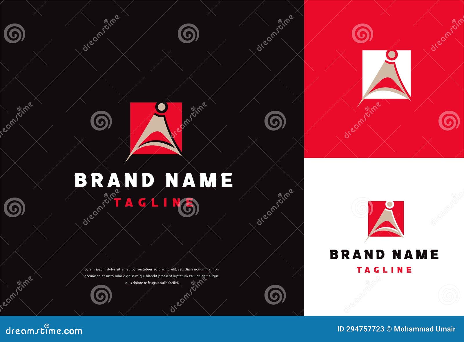 Three Set Background Color a Letter Logo Icon Vector Template Brand ...