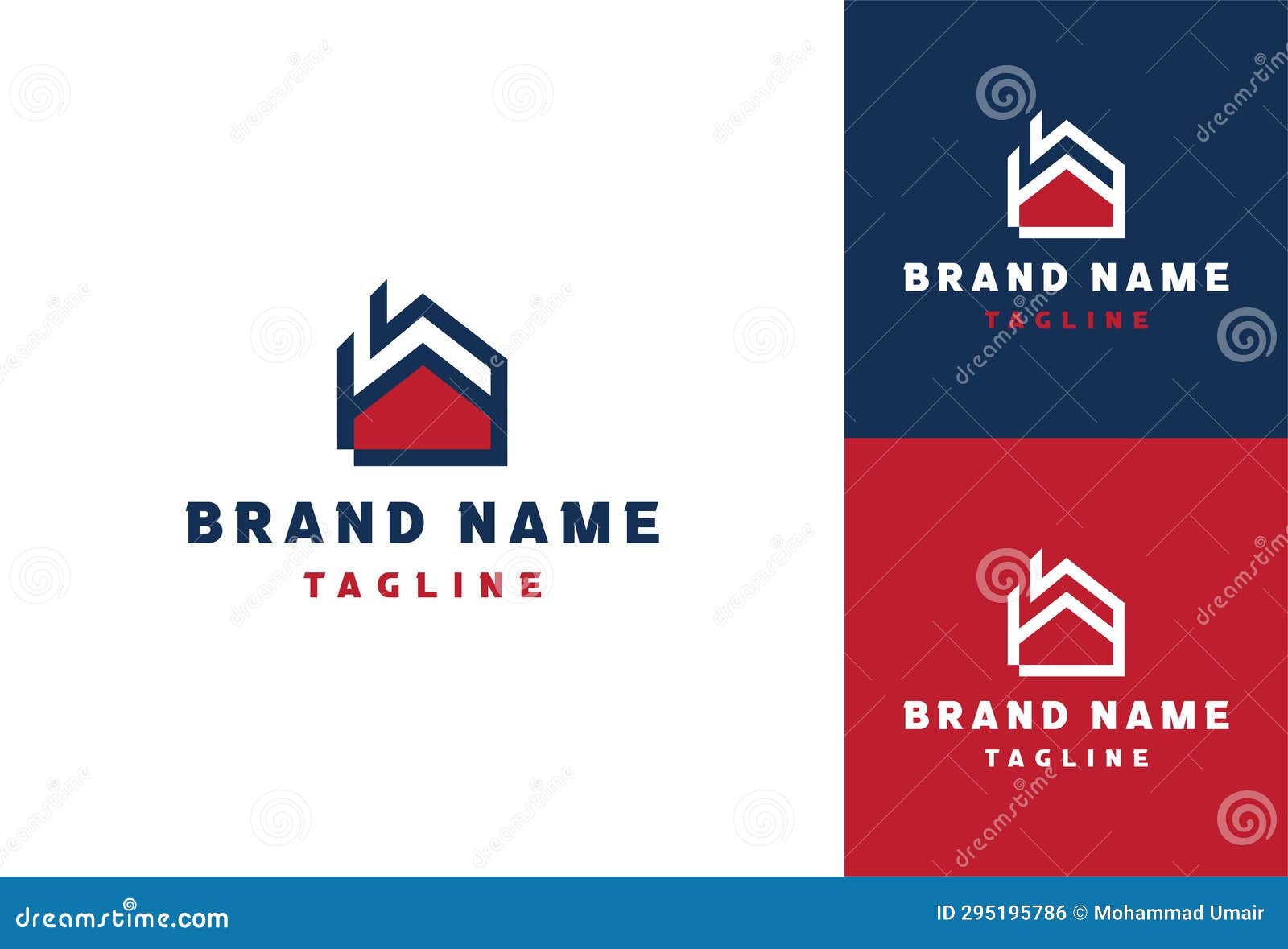 Red Real Estate House Logo Icon Design Template Three Set Stock Vector ...
