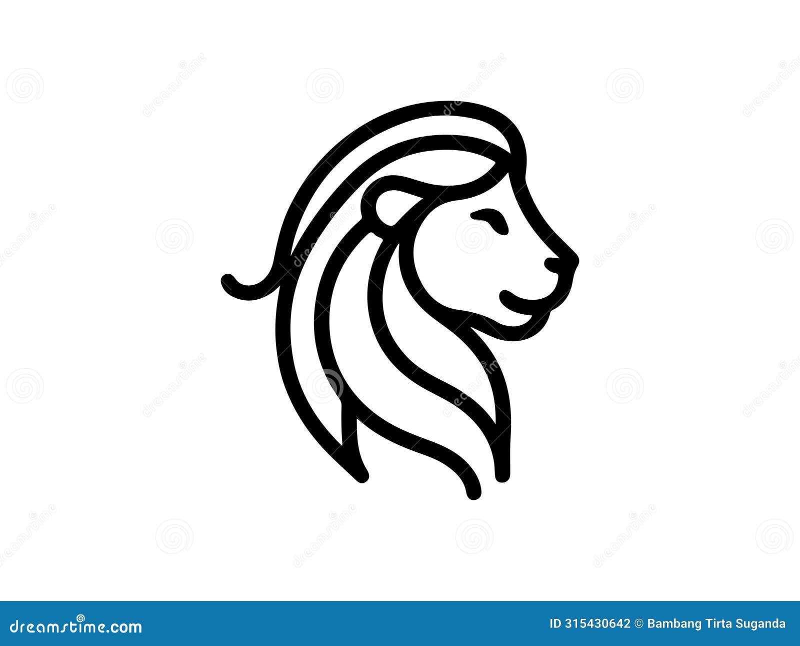 Editable Simple Line Logo, Elegance Head Logo Stock Vector ...
