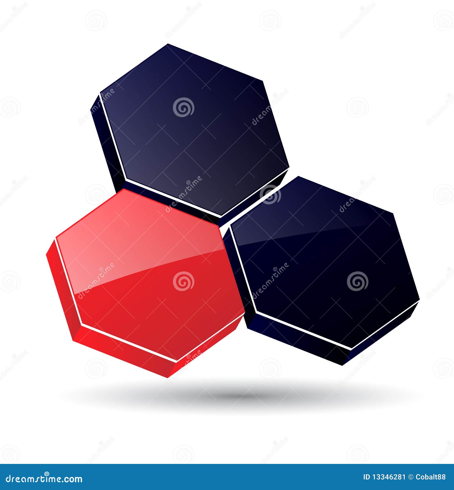 Logo 3D stock vector. Illustration of company, solution - 13346281