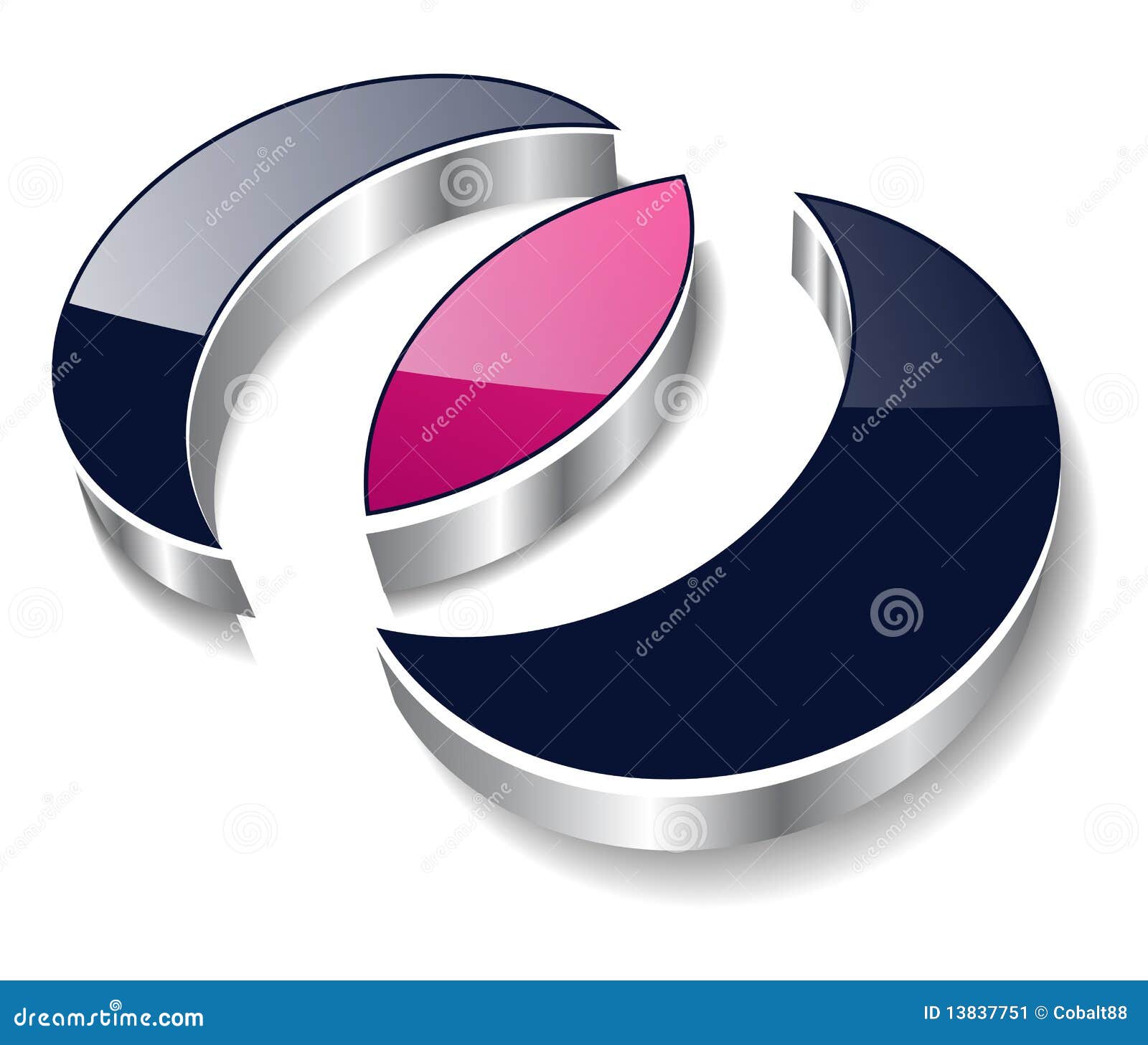 Logo 3d stock vector. Illustration of vector, shape, success - 13837751