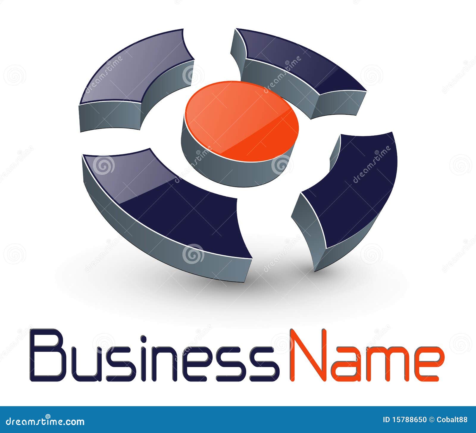 Logo 3d stock vector. Illustration of mark, metaphor - 15788650