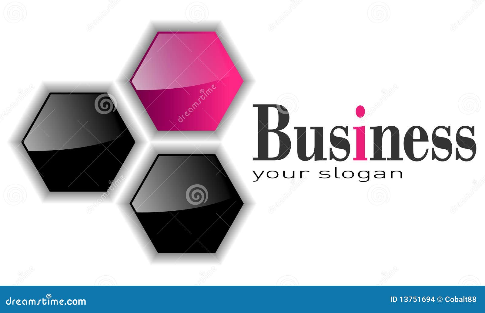 Logo 3D hexagons stock vector. Illustration of business - 13751694