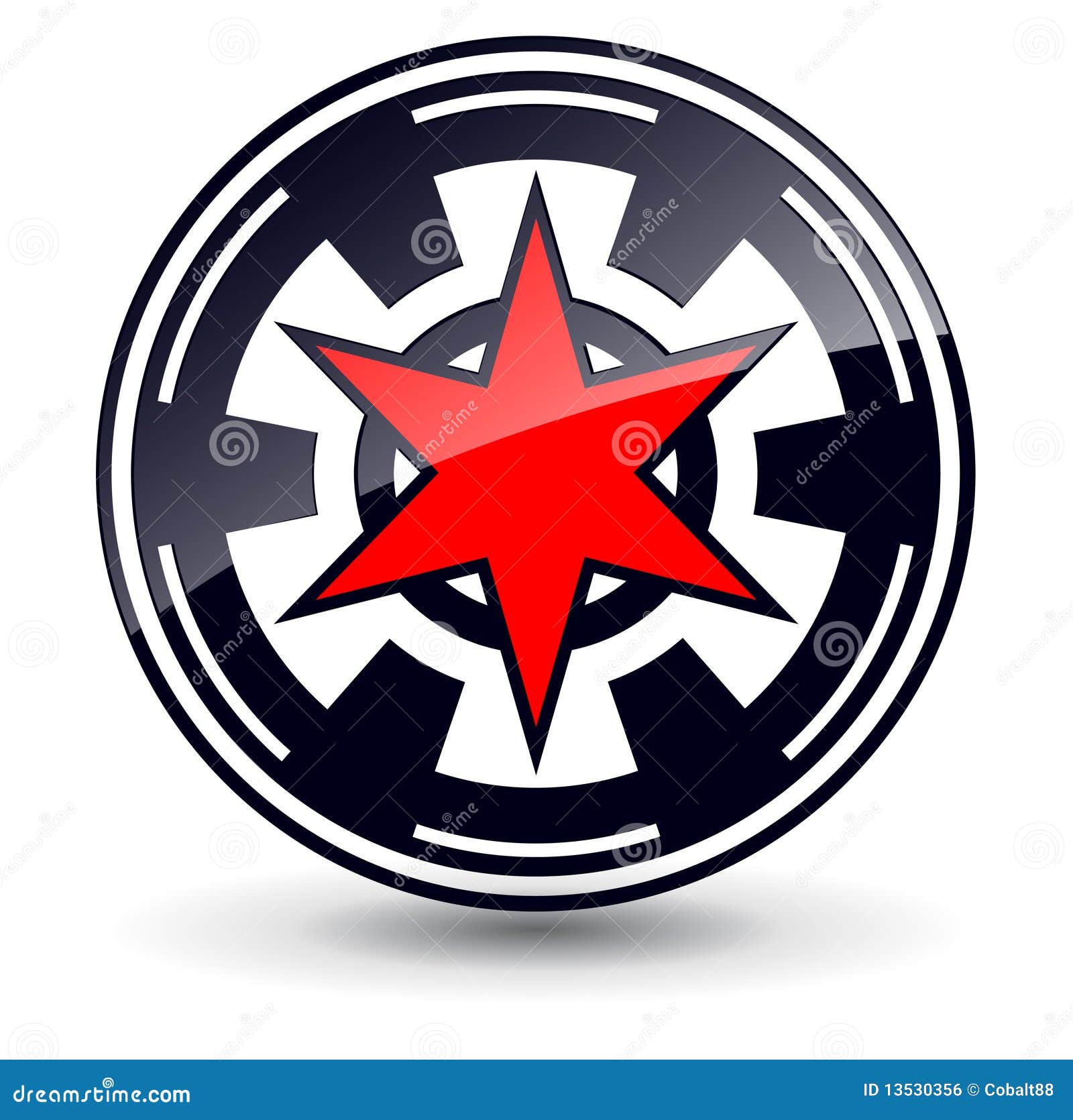 Logo 3D star. stock vector. Illustration of internet - 13530356