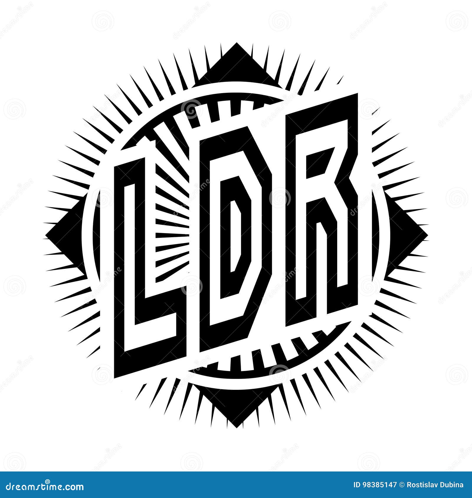 The Logo is the Abbreviation of LDR Long Distance Relationship. Stock ...
